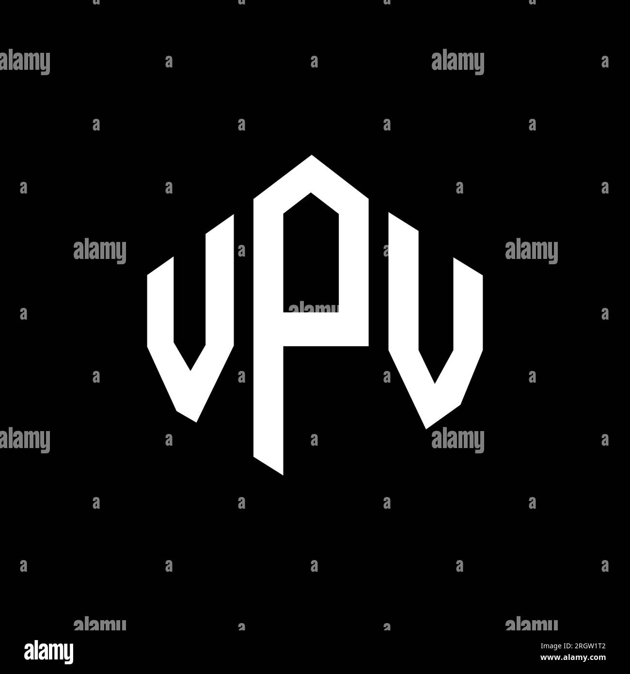 VPV letter logo design with polygon shape. VPV polygon and cube shape ...