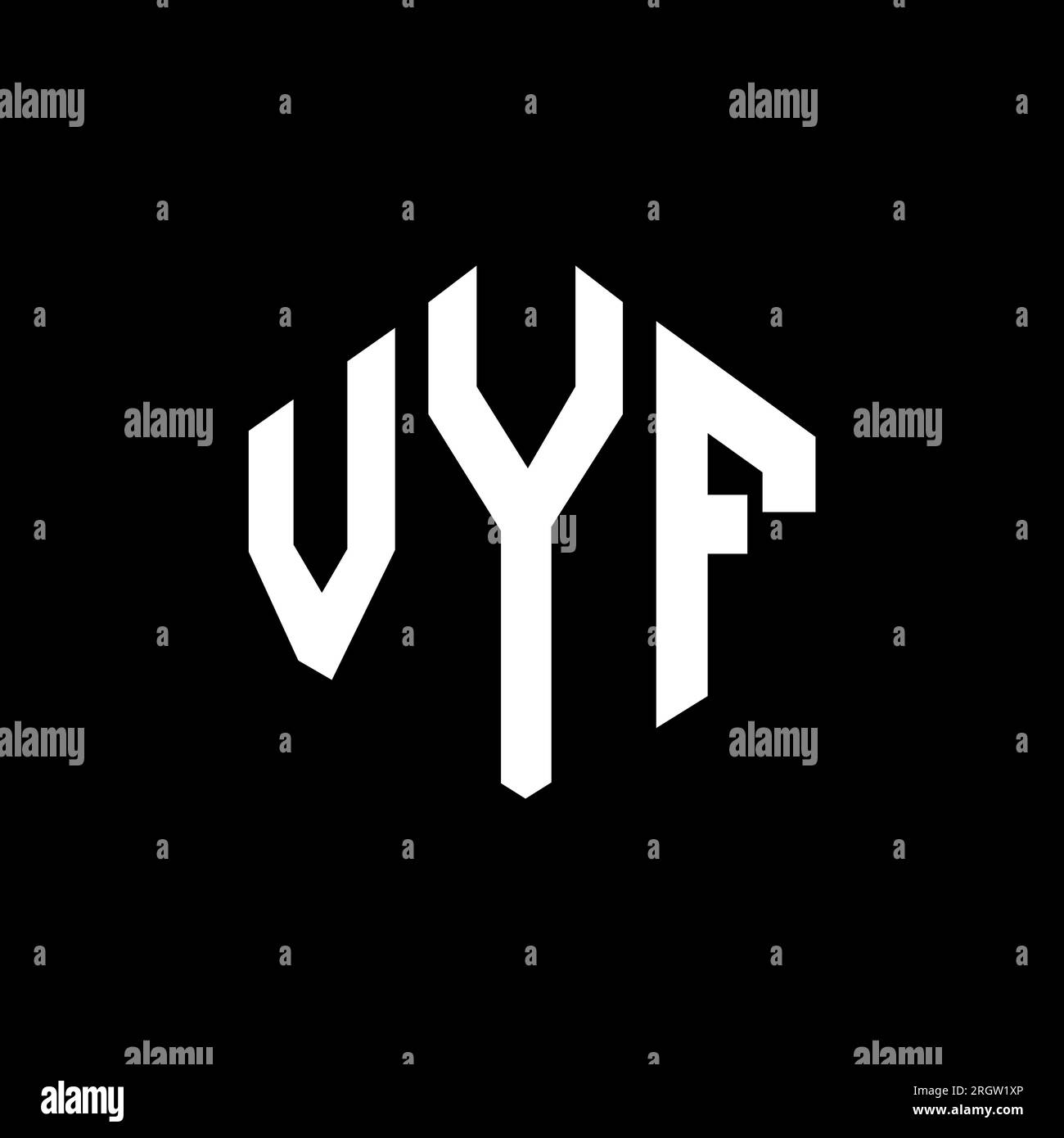 VYF letter logo design with polygon shape. VYF polygon and cube shape ...