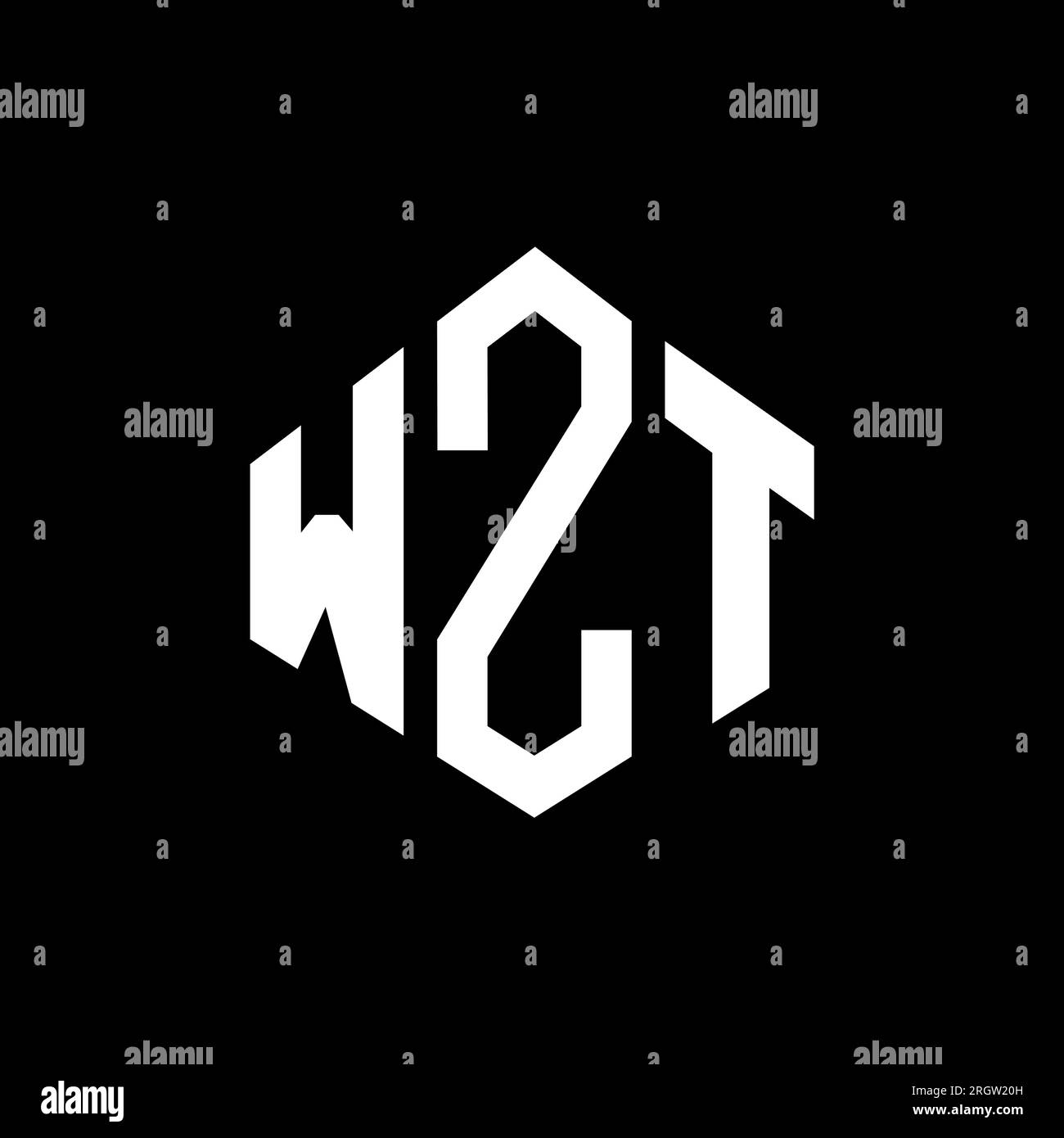 WZT letter logo design with polygon shape. WZT polygon and cube shape ...