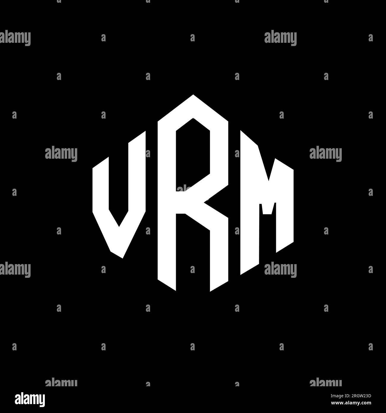 VRM letter logo design with polygon shape. VRM polygon and cube shape ...