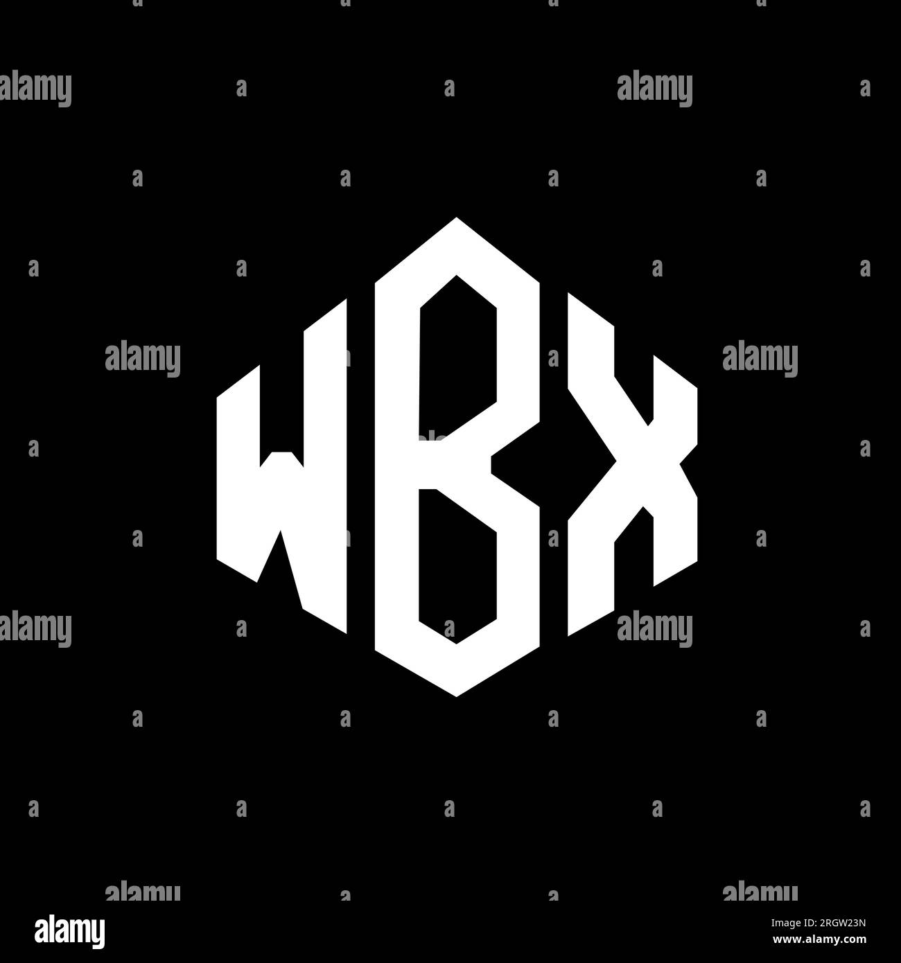 WBX letter logo design with polygon shape. WBX polygon and cube shape ...