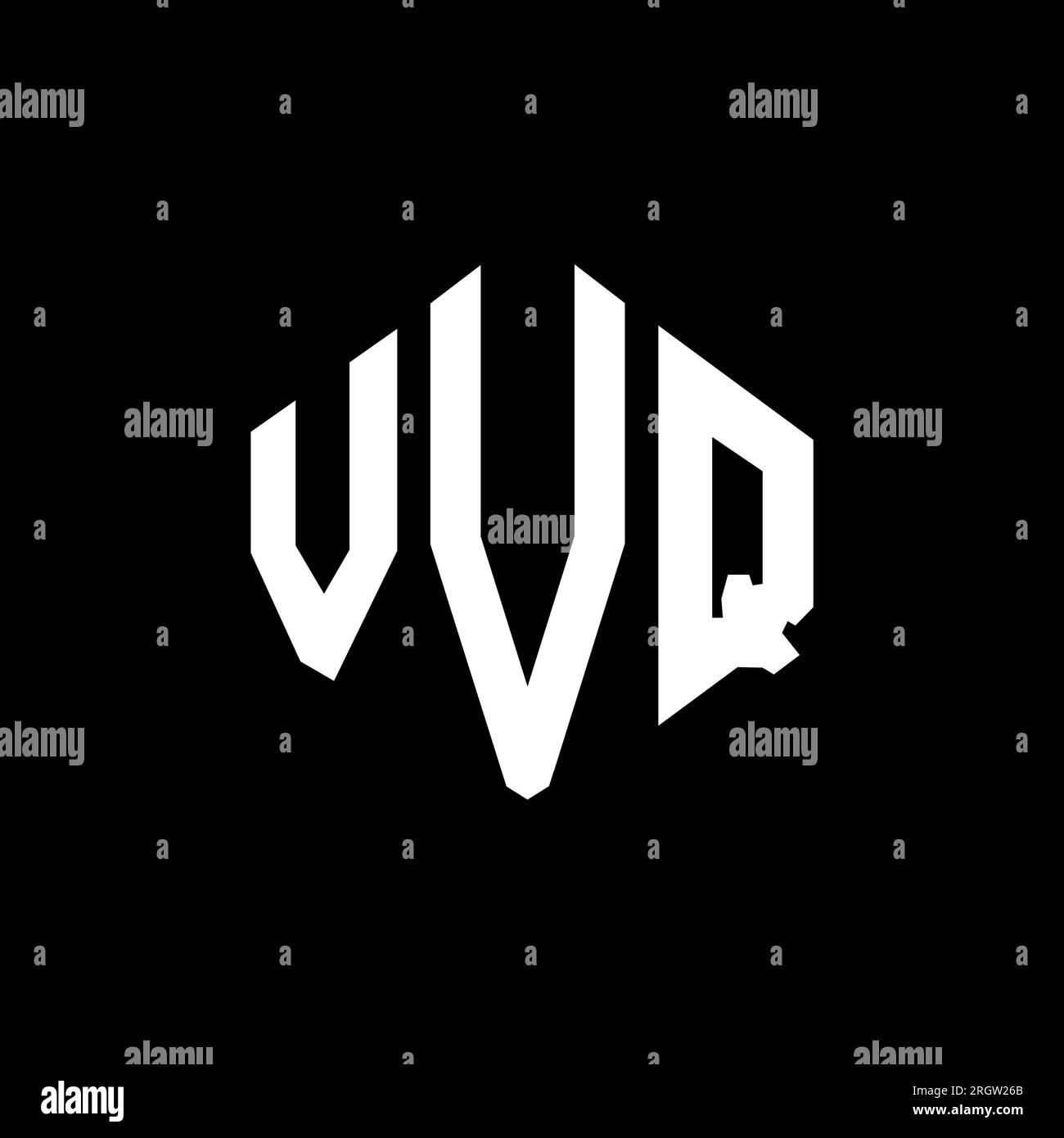 VVQ letter logo design with polygon shape. VVQ polygon and cube shape ...