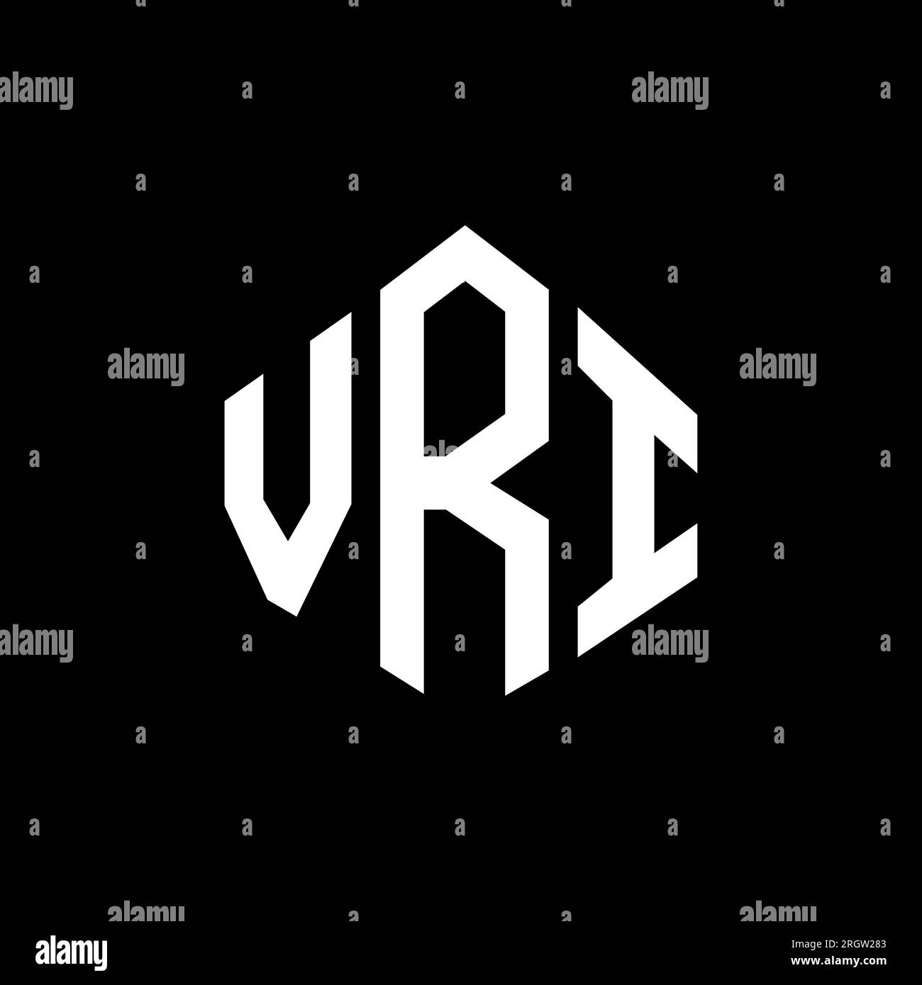 VRI letter logo design with polygon shape. VRI polygon and cube shape ...