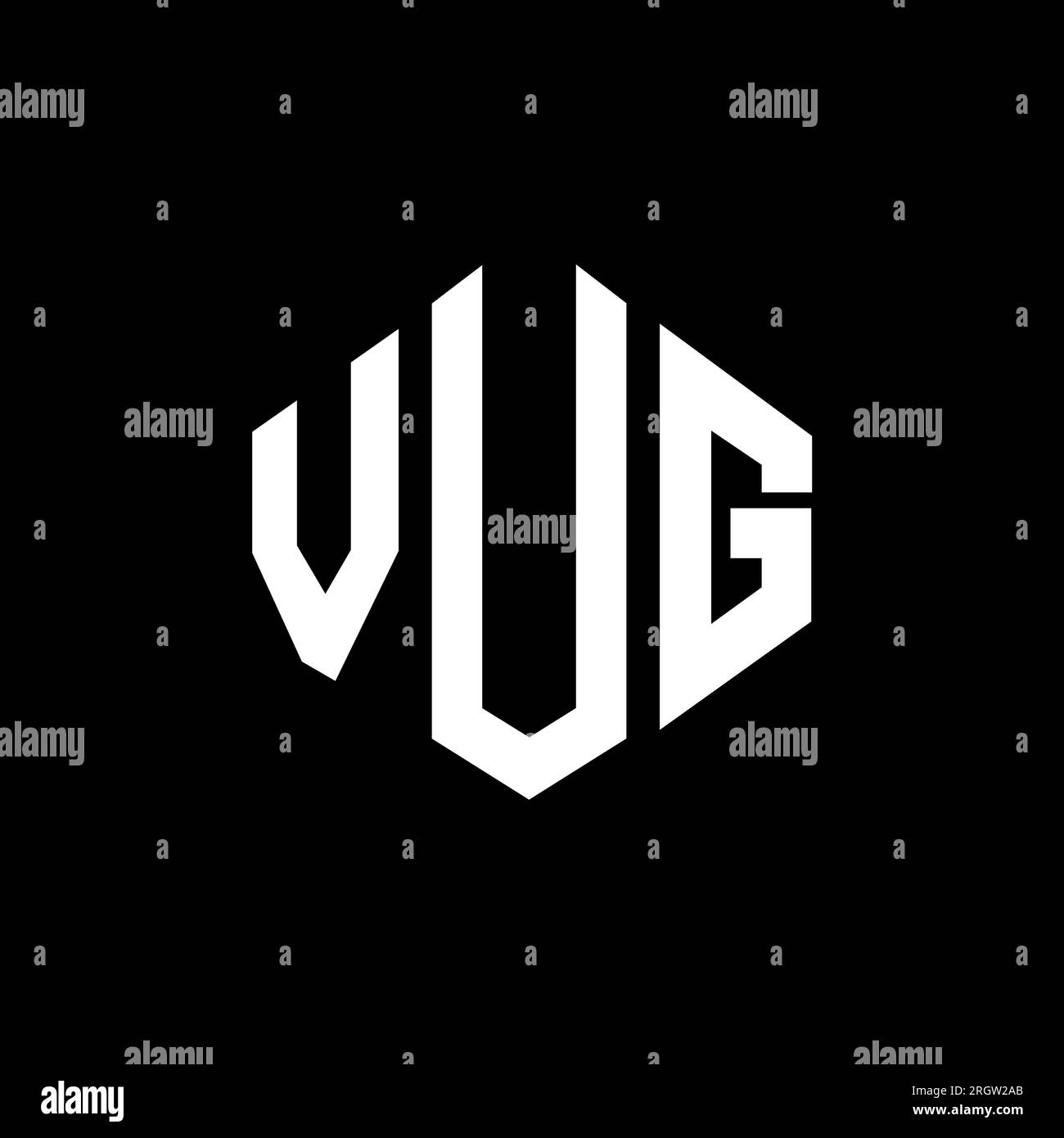 VUG letter logo design with polygon shape. VUG polygon and cube shape ...