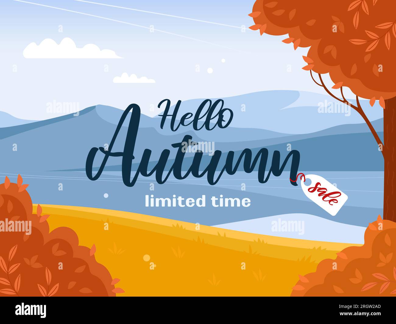 Weather landscape landscape lake dawn Stock Vector Images - Alamy