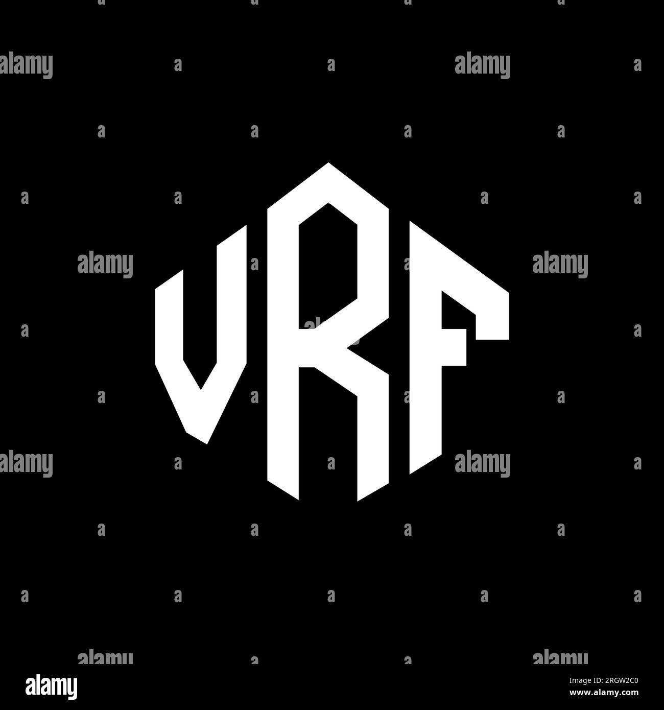 VRF letter logo design with polygon shape. VRF polygon and cube shape ...