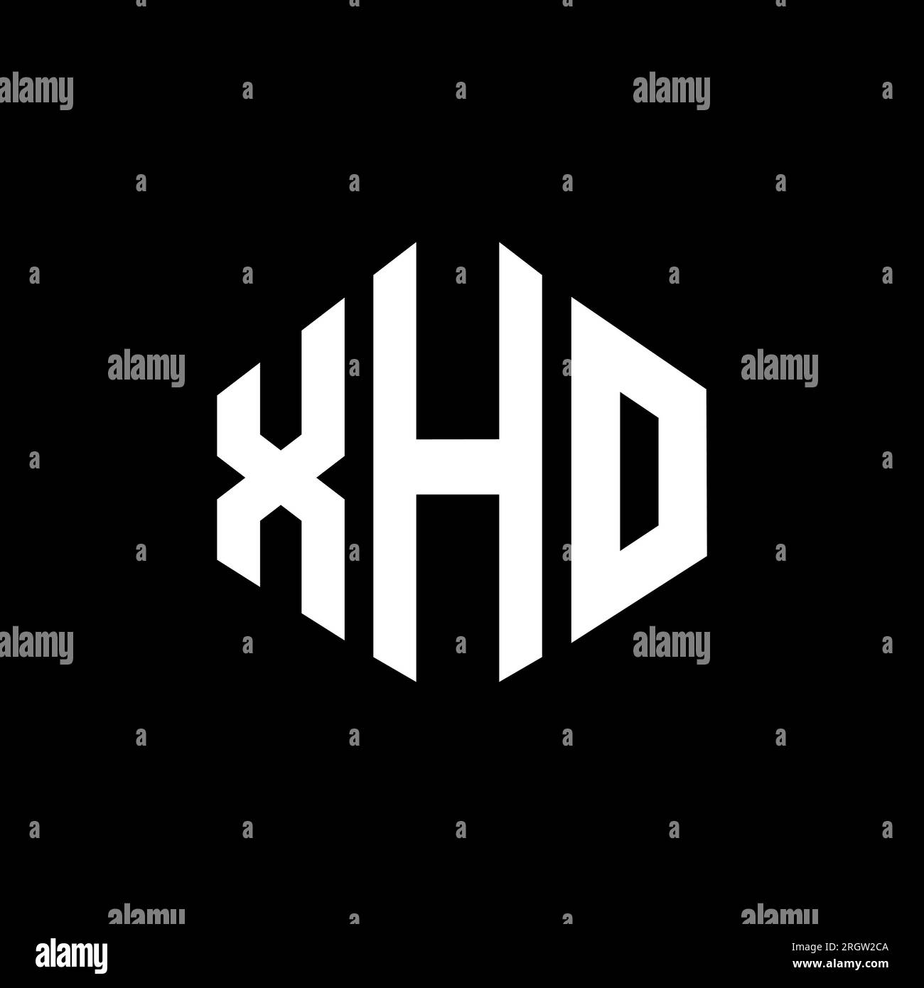 XHO letter logo design with polygon shape. XHO polygon and cube shape ...