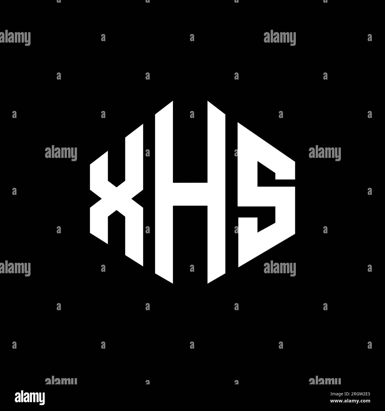 XHS letter logo design with polygon shape. XHS polygon and cube shape ...