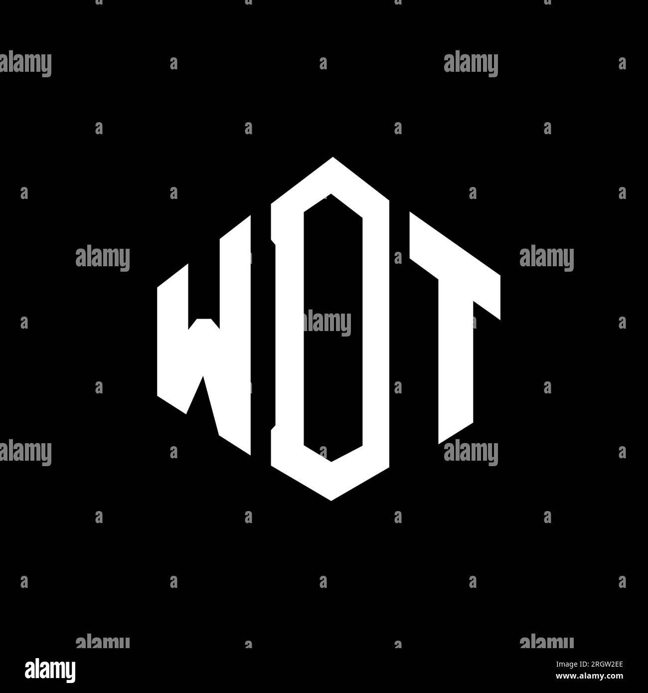 WDT letter logo design with polygon shape. WDT polygon and cube shape ...