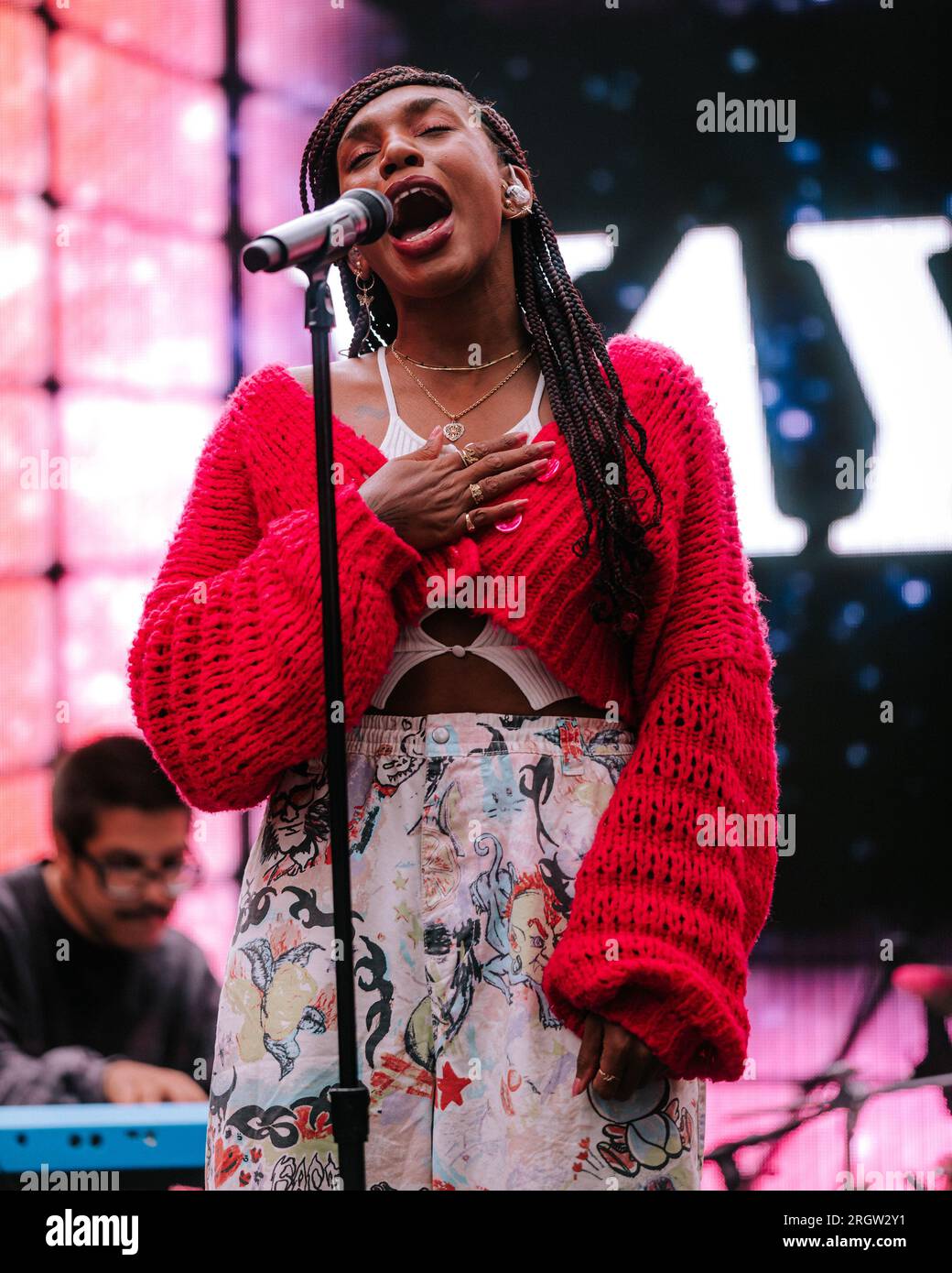 San Francisco, USA. 11th Aug, 2023. Yaya Bey performs on the Music Den ...