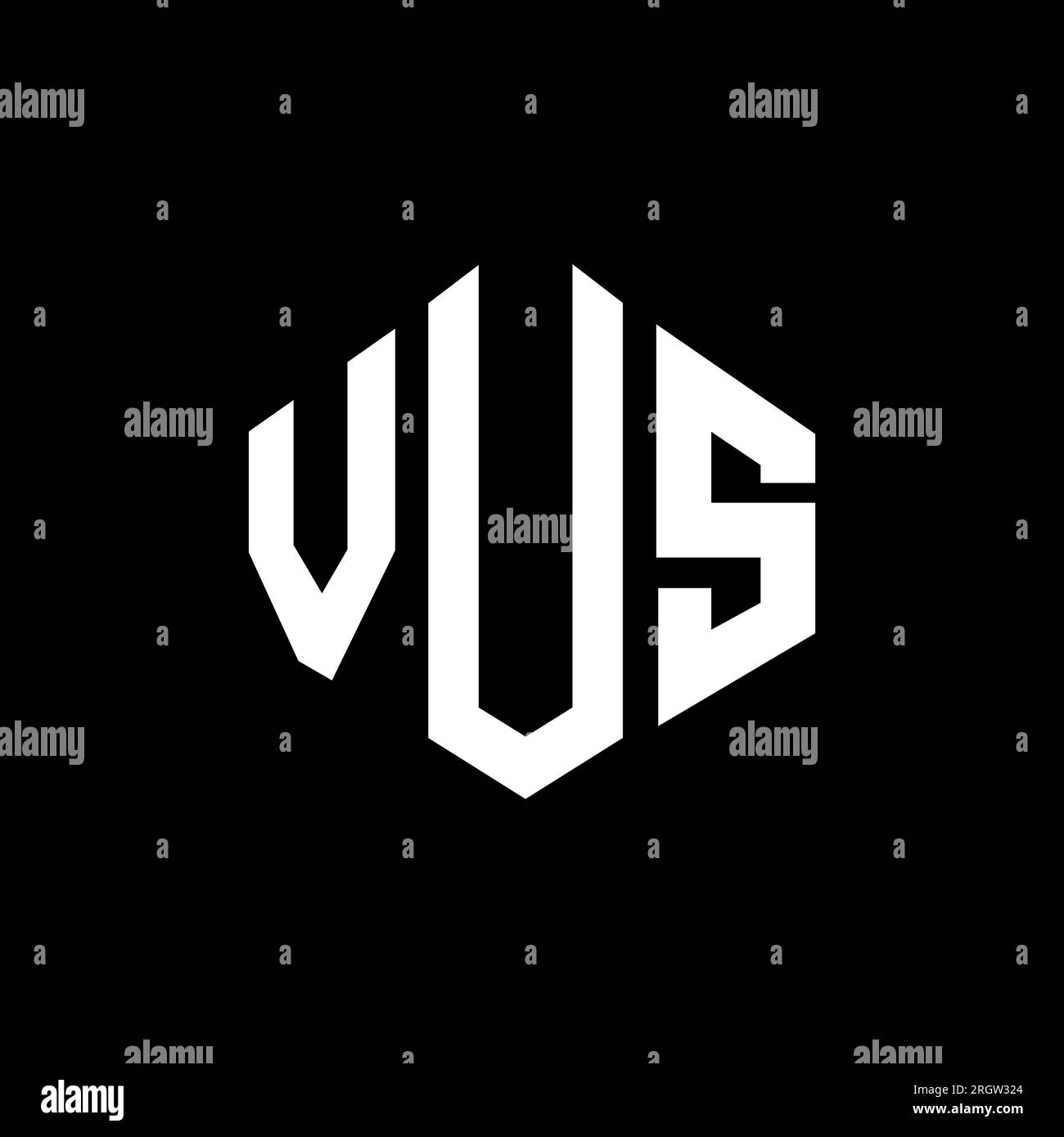 VUS letter logo design with polygon shape. VUS polygon and cube shape ...