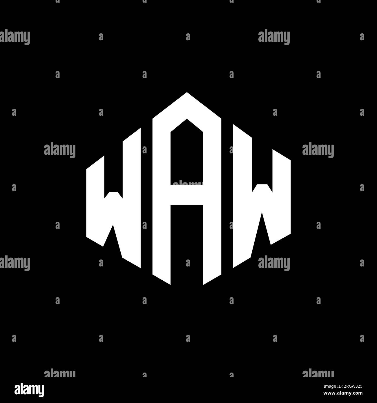 WAW letter logo design with polygon shape. WAW polygon and cube shape ...