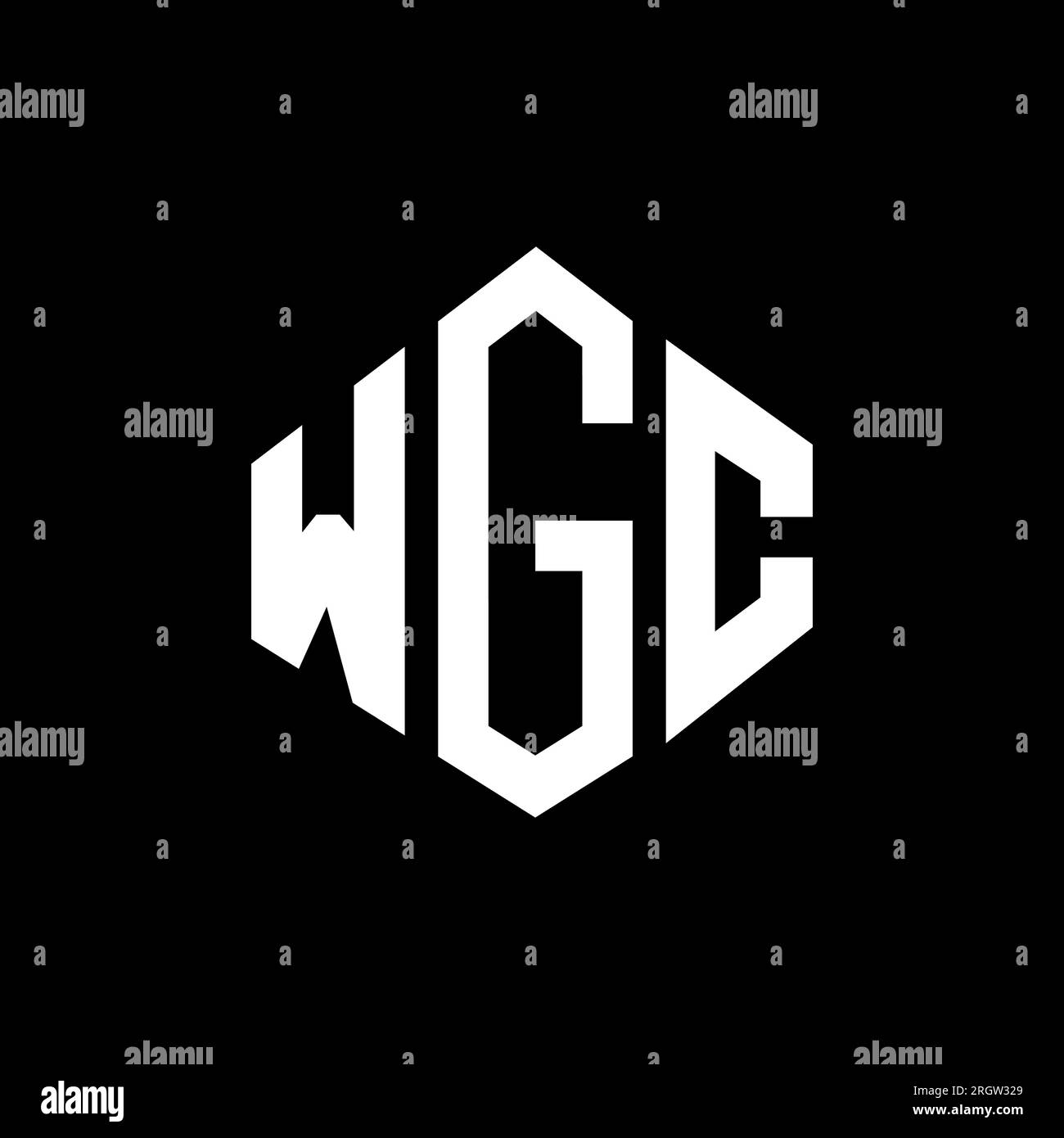 WGC letter logo design with polygon shape. WGC polygon and cube shape ...