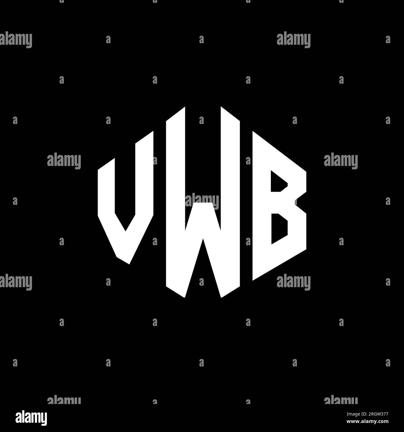 VWB letter logo design with polygon shape. VWB polygon and cube shape ...