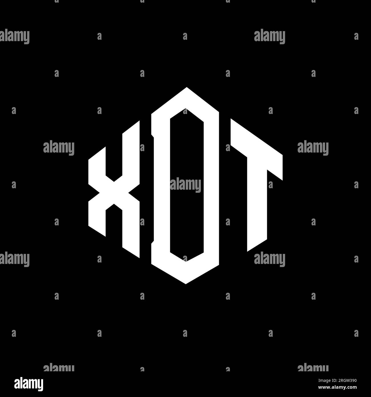 XDT letter logo design with polygon shape. XDT polygon and cube shape ...