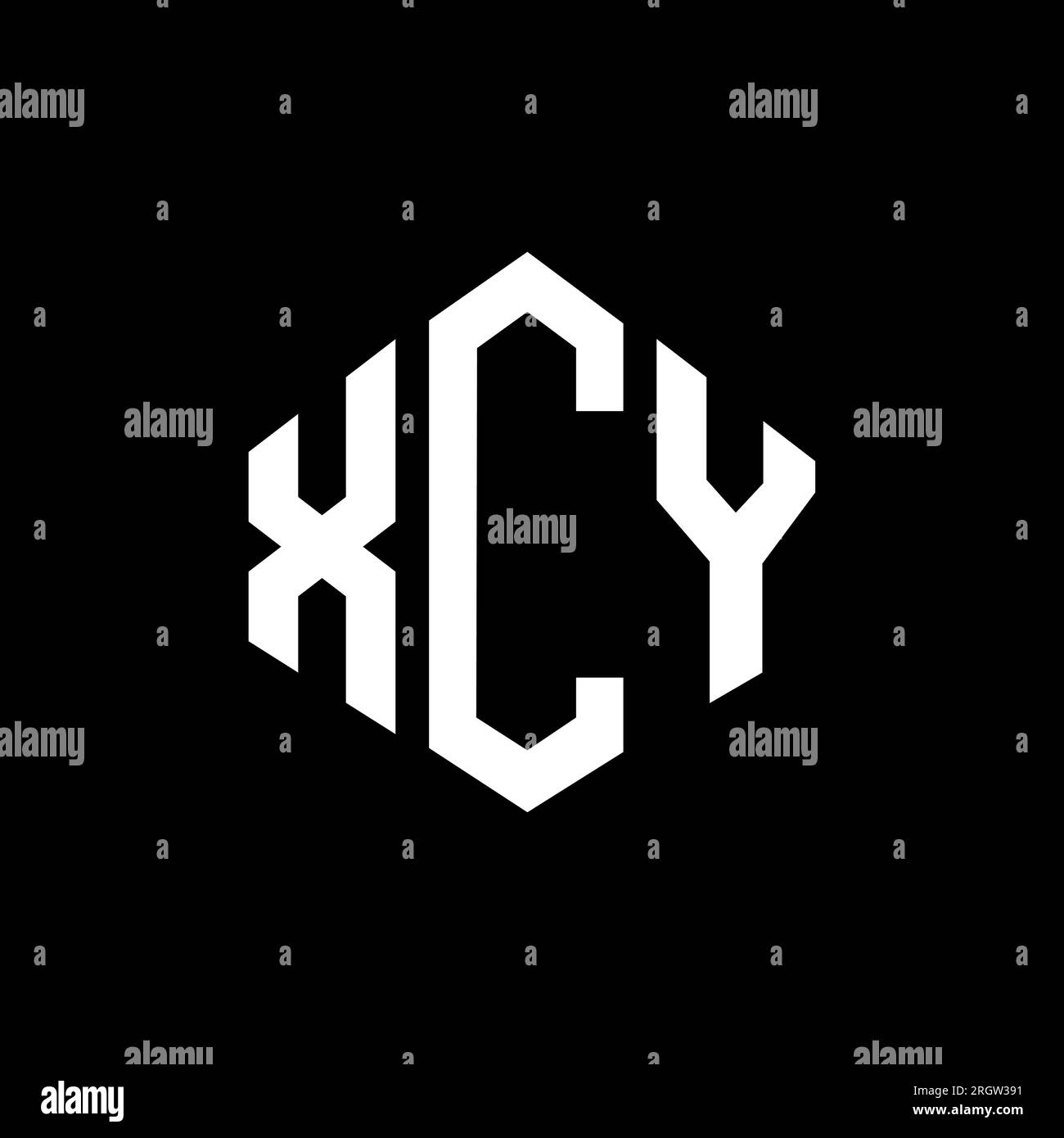 XCY letter logo design with polygon shape. XCY polygon and cube shape ...