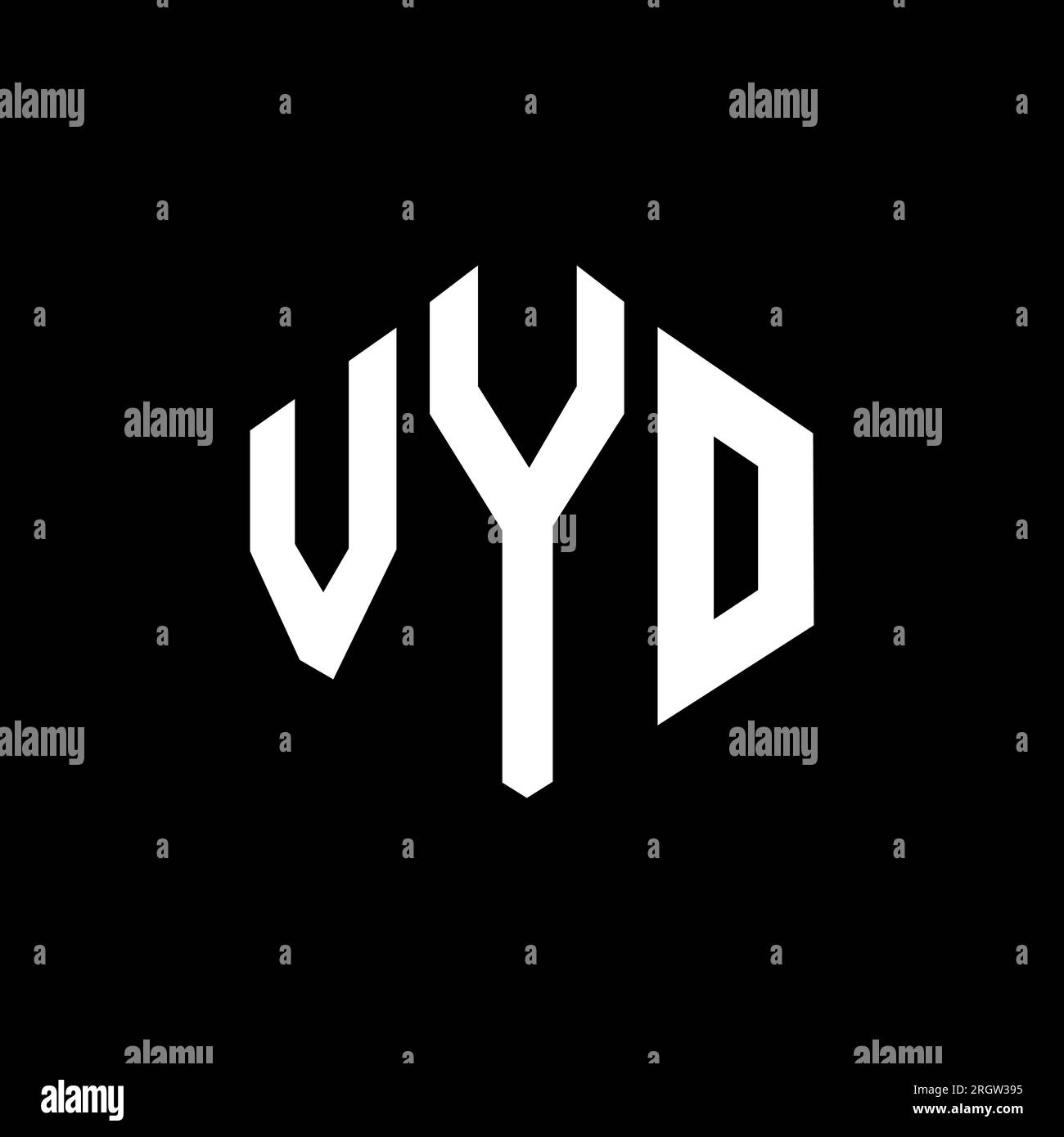 VYO letter logo design with polygon shape. VYO polygon and cube shape ...