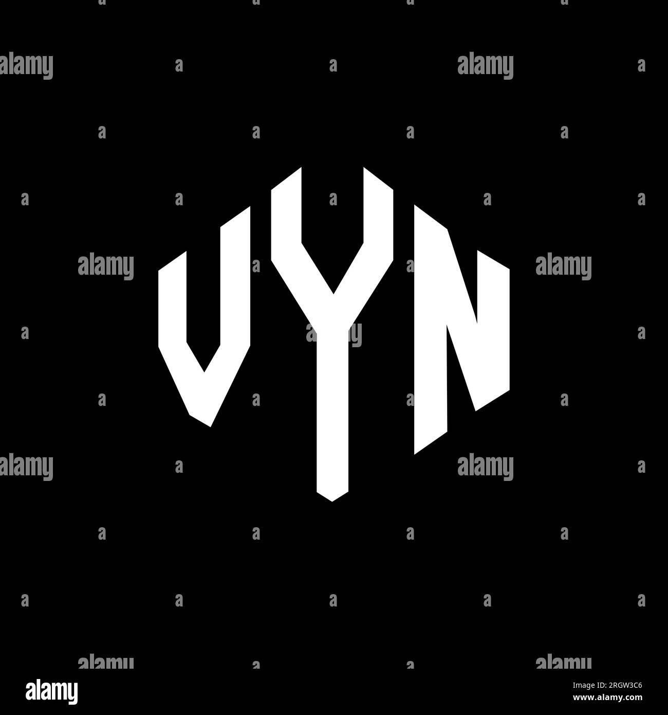 VYN letter logo design with polygon shape. VYN polygon and cube shape ...