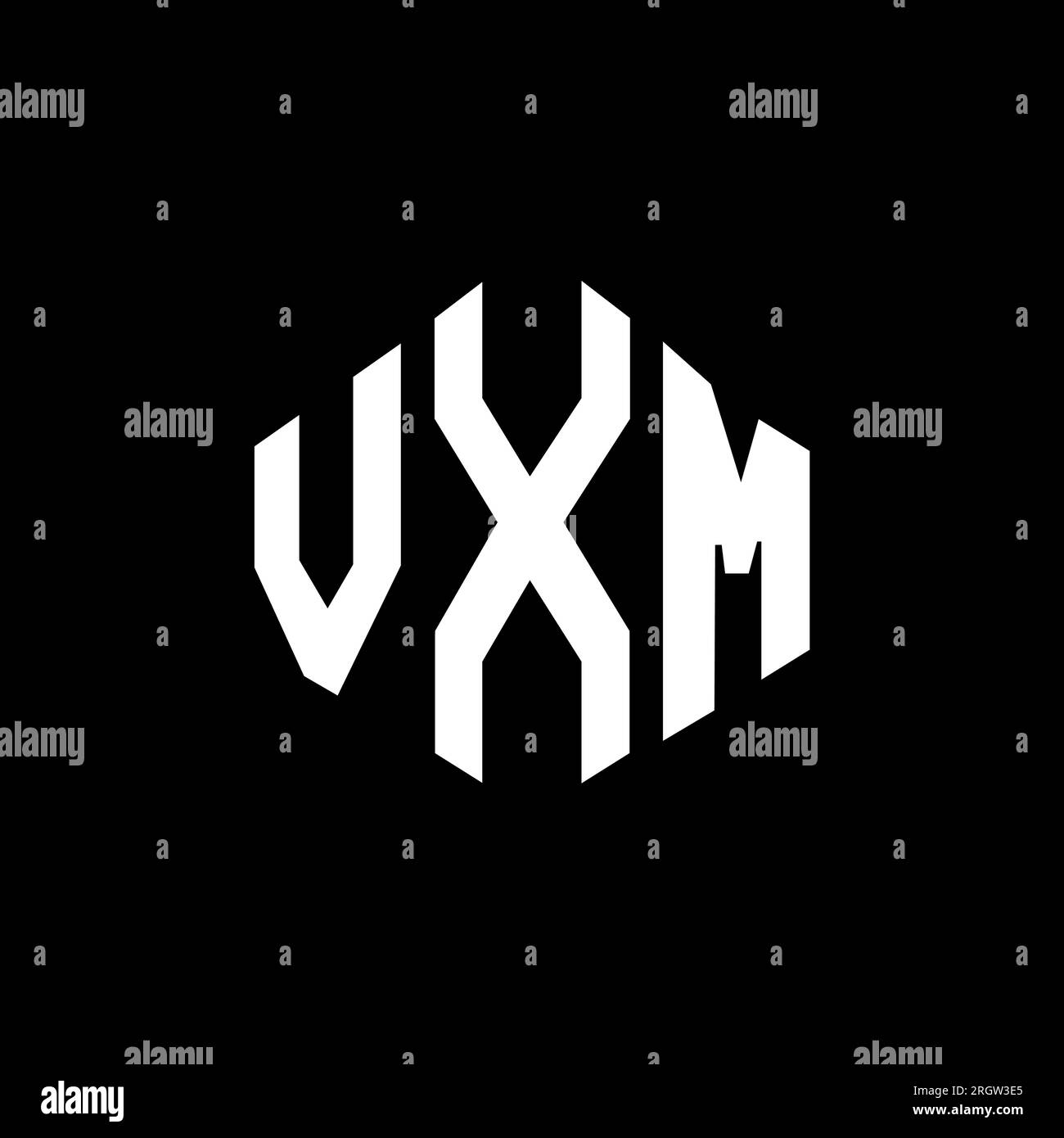 VXM letter logo design with polygon shape. VXM polygon and cube shape ...