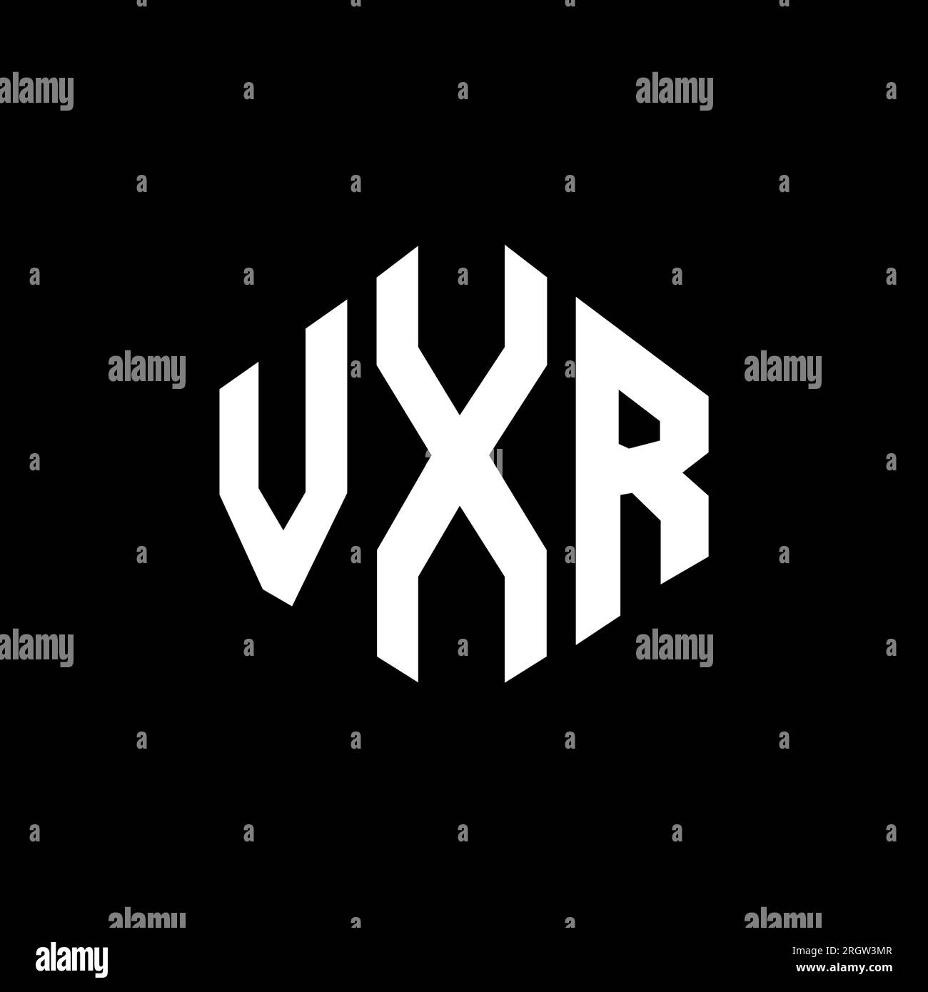 VXR letter logo design with polygon shape. VXR polygon and cube shape ...