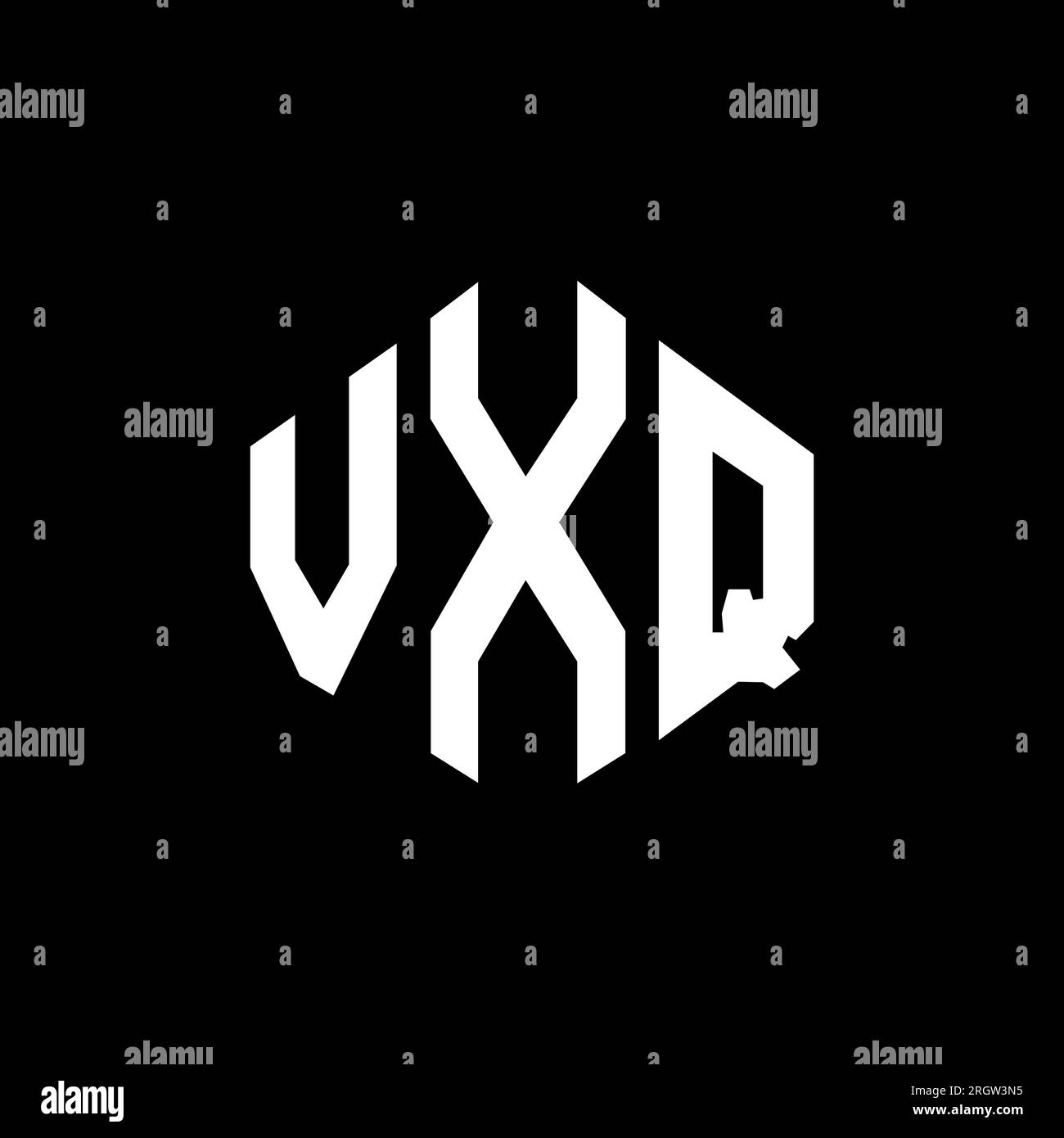 VXQ letter logo design with polygon shape. VXQ polygon and cube shape ...