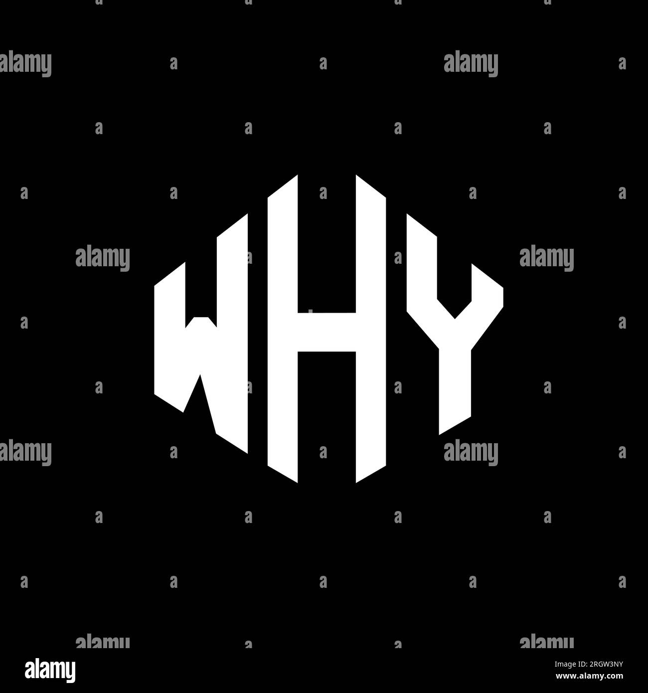 WHY letter logo design with polygon shape. WHY polygon and cube shape ...