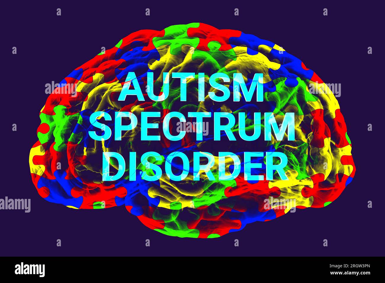 Autism spectrum disorder, conceptual illustration Stock Photo - Alamy