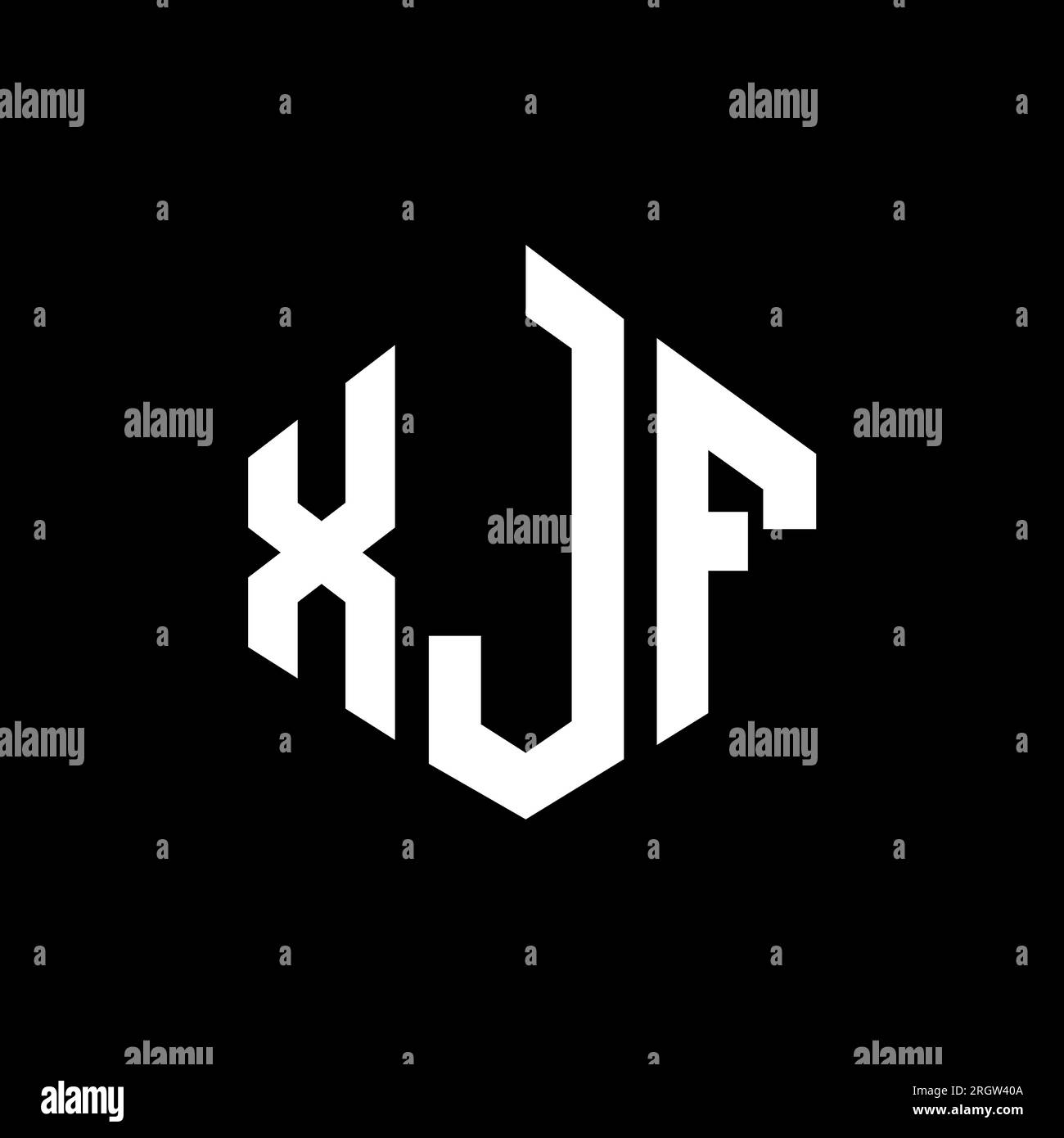XJF letter logo design with polygon shape. XJF polygon and cube shape ...
