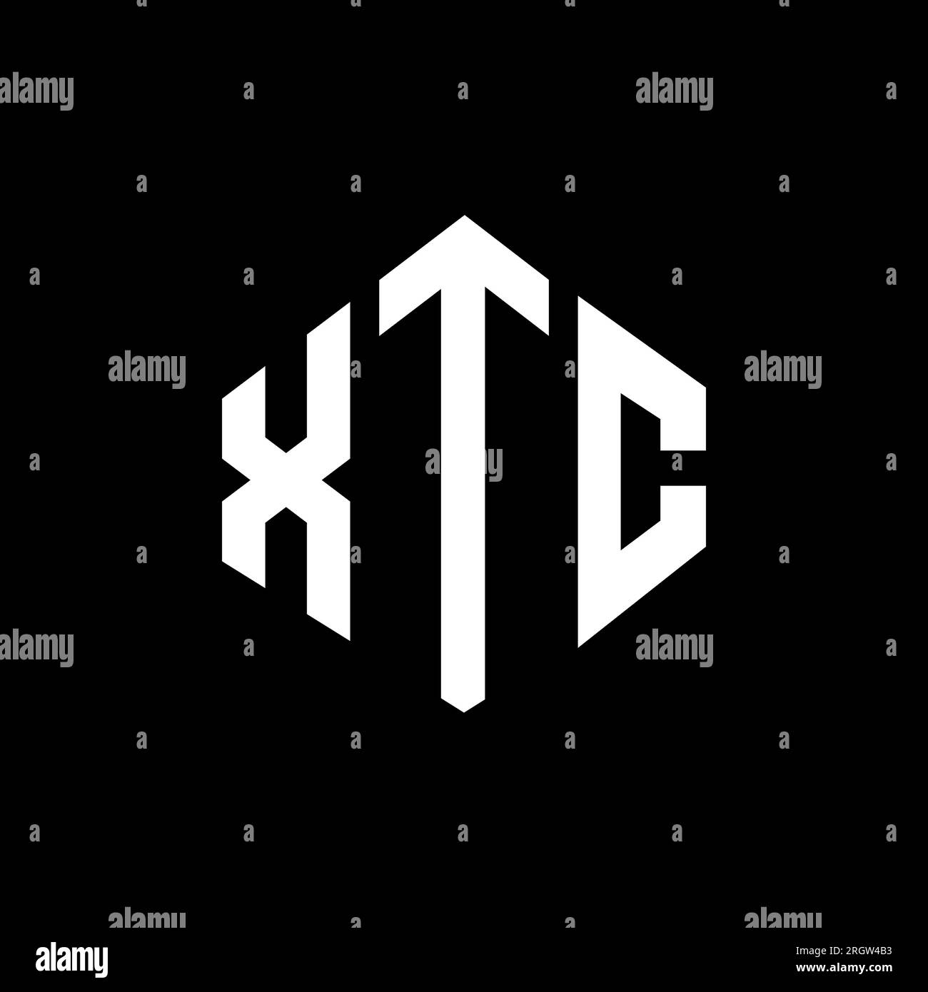 XTC letter logo design with polygon shape. XTC polygon and cube shape ...