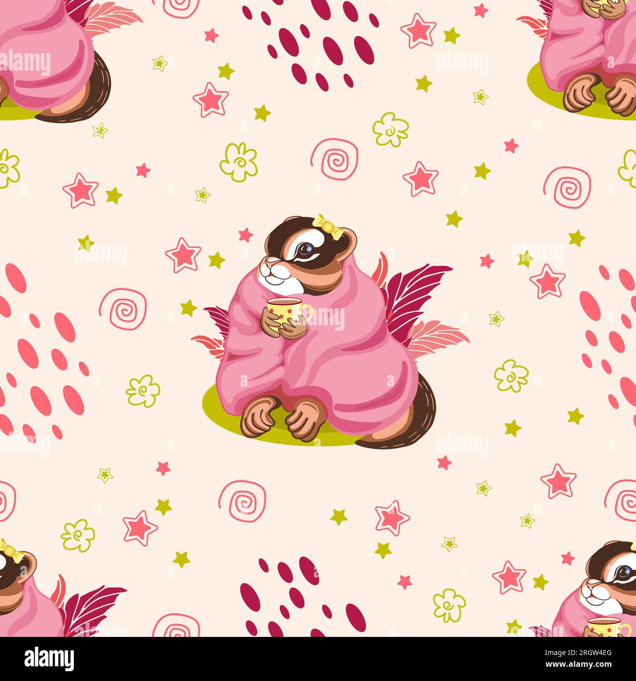 Animal blanket wallpaper Stock Vector Images - Alamy