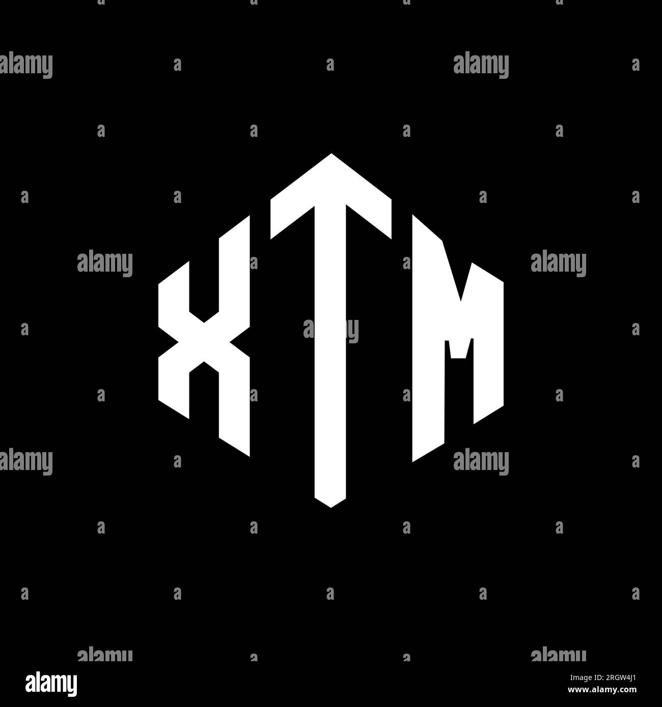 XTM letter logo design with polygon shape. XTM polygon and cube shape ...