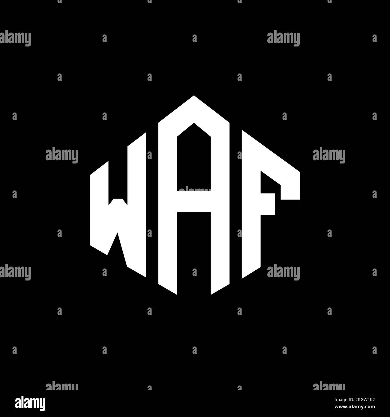 WAF letter logo design with polygon shape. WAF polygon and cube shape ... WAF letter logo design with polygon shape. WAF polygon and cube shape ...