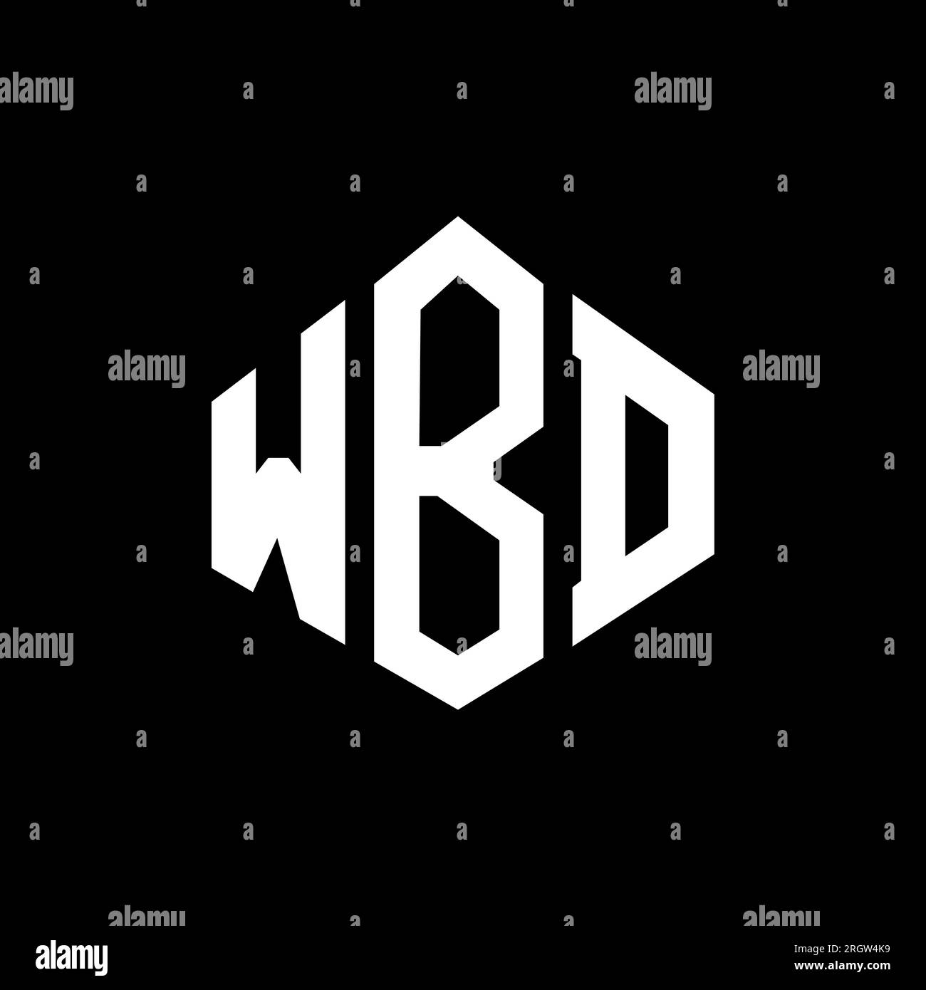 WBD letter logo design with polygon shape. WBD polygon and cube shape ...