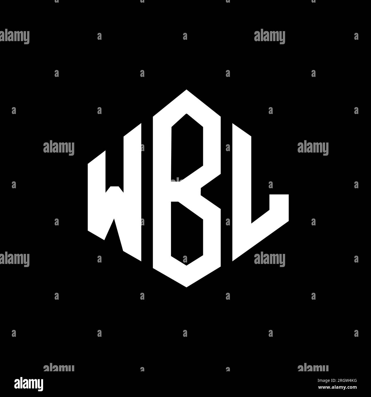 WBL letter logo design with polygon shape. WBL polygon and cube shape ...