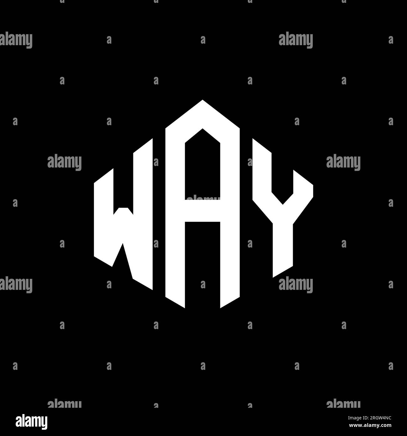 WAY letter logo design with polygon shape. WAY polygon and cube shape ...