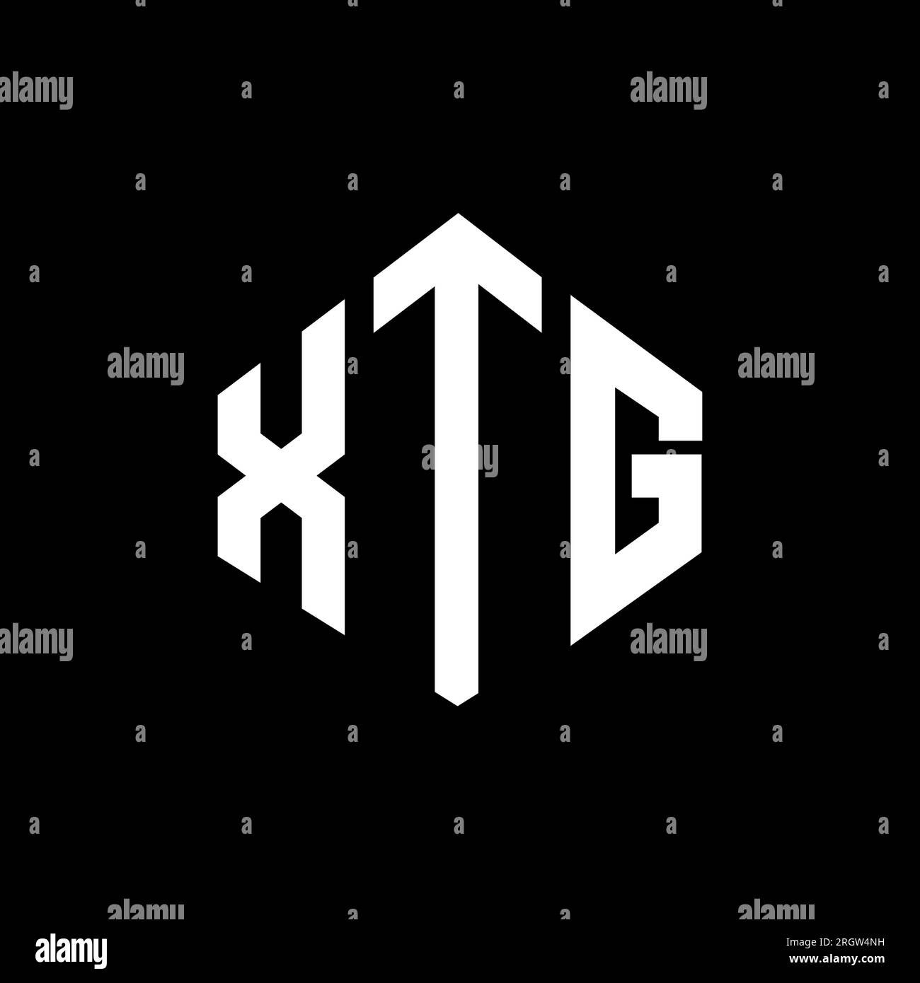 XTG letter logo design with polygon shape. XTG polygon and cube shape ...