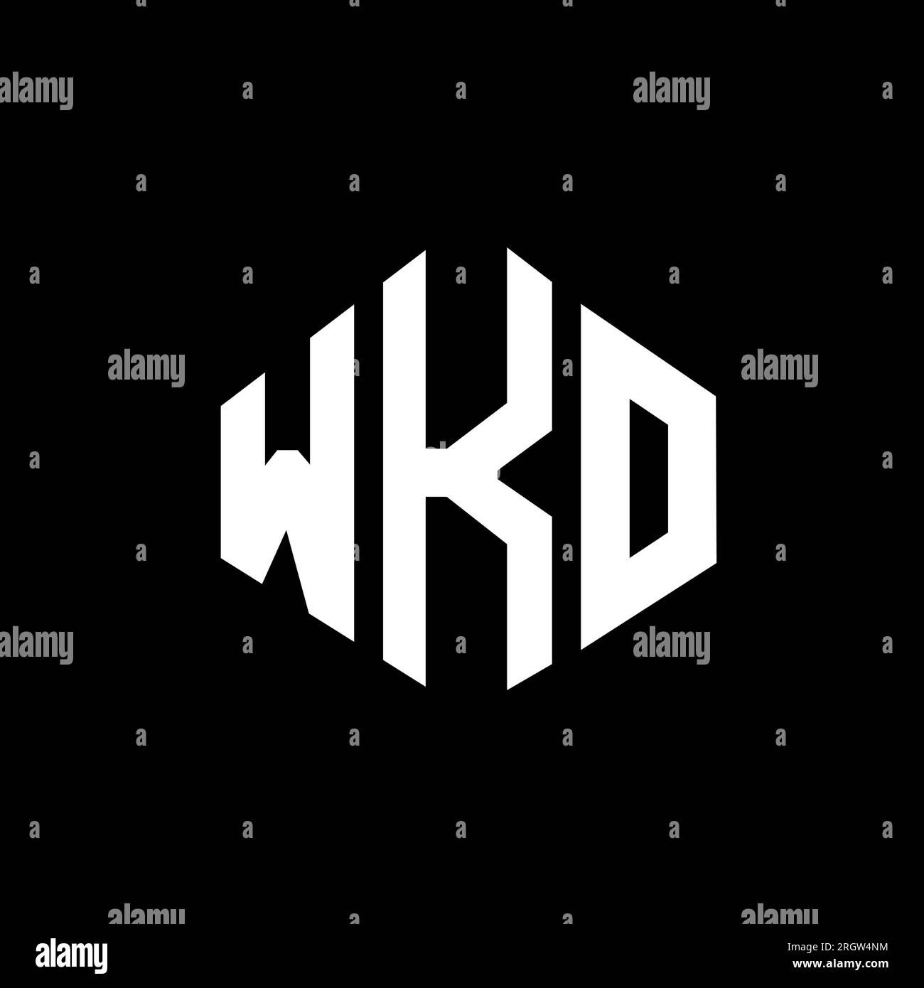 WKO letter logo design with polygon shape. WKO polygon and cube shape ...