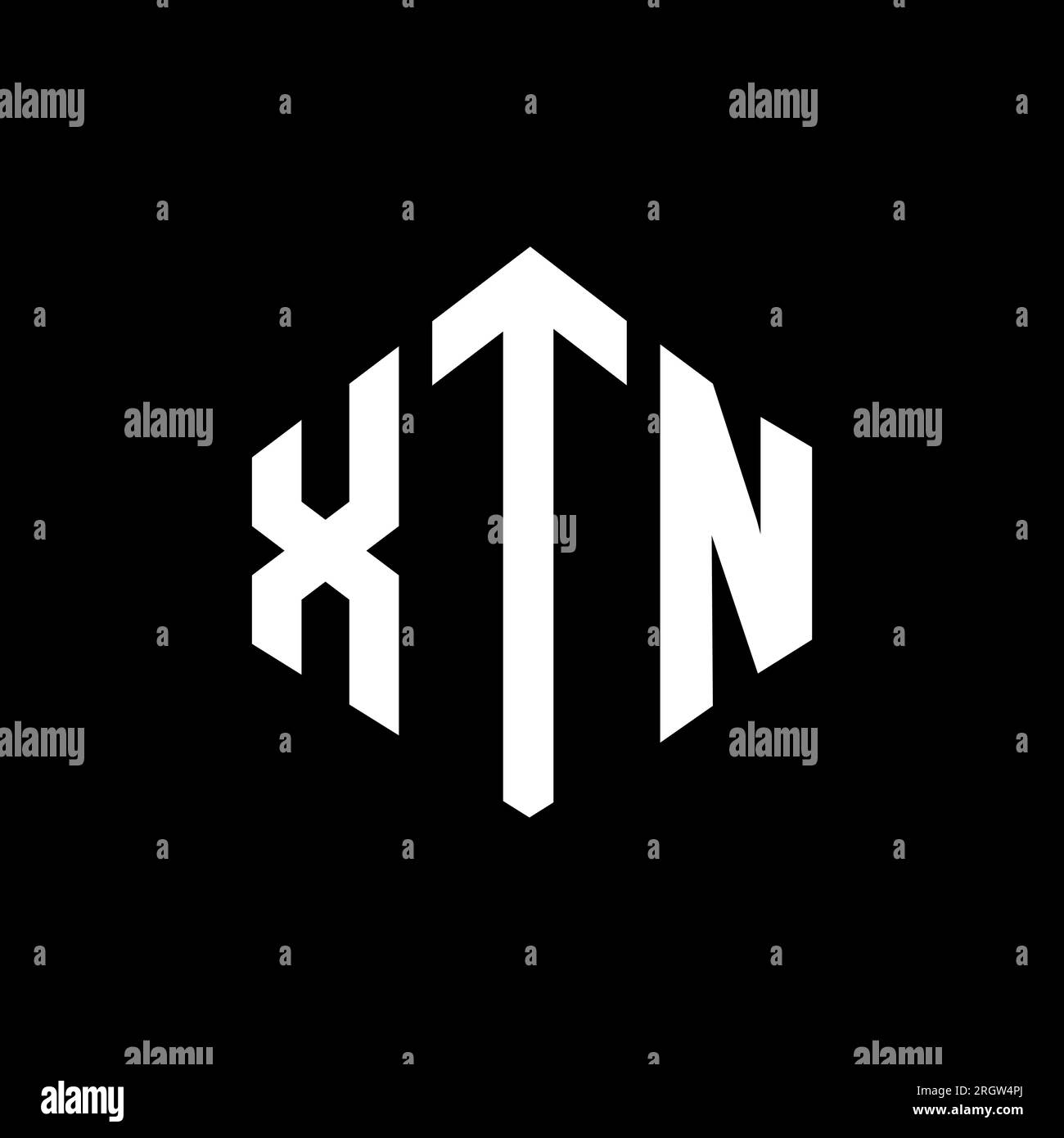 XTN letter logo design with polygon shape. XTN polygon and cube shape ...