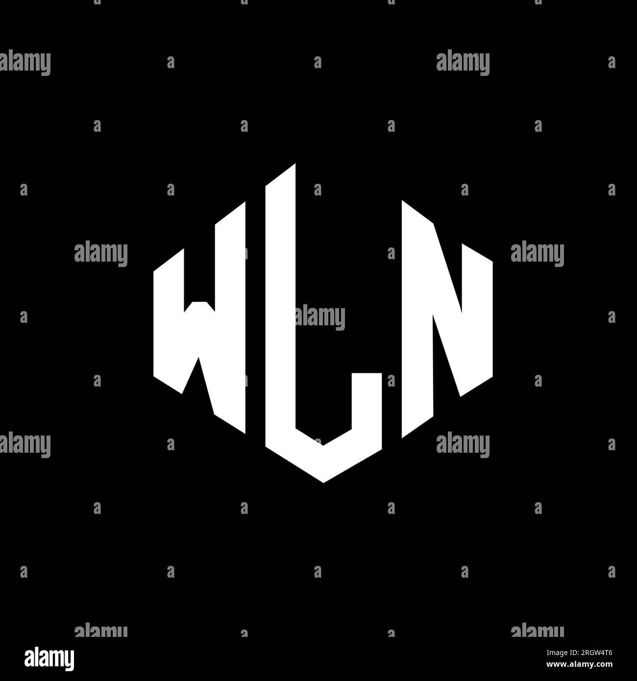 WLN letter logo design with polygon shape. WLN polygon and cube shape ...
