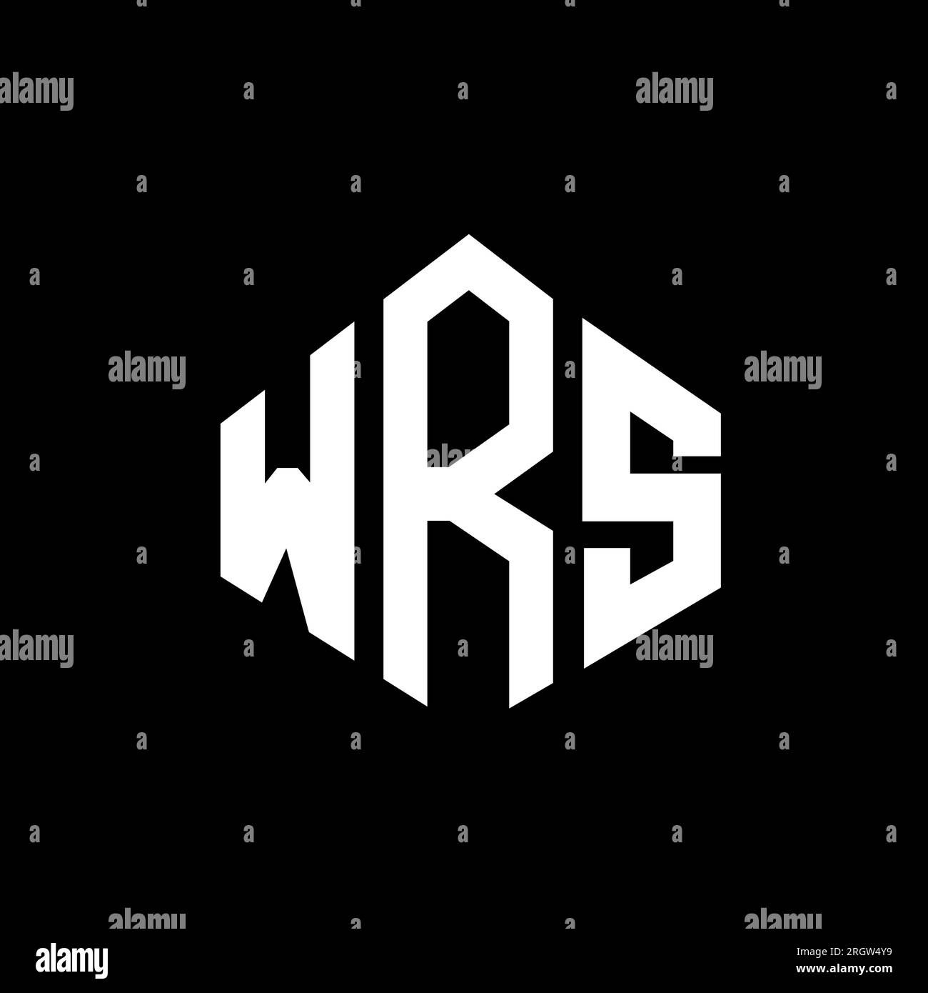 WRS letter logo design with polygon shape. WRS polygon and cube shape ...