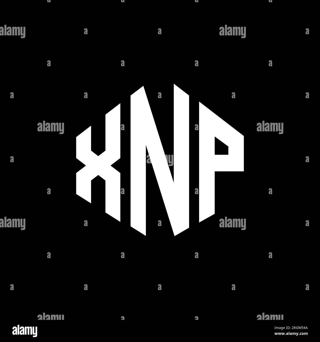 XNP letter logo design with polygon shape. XNP polygon and cube shape ...