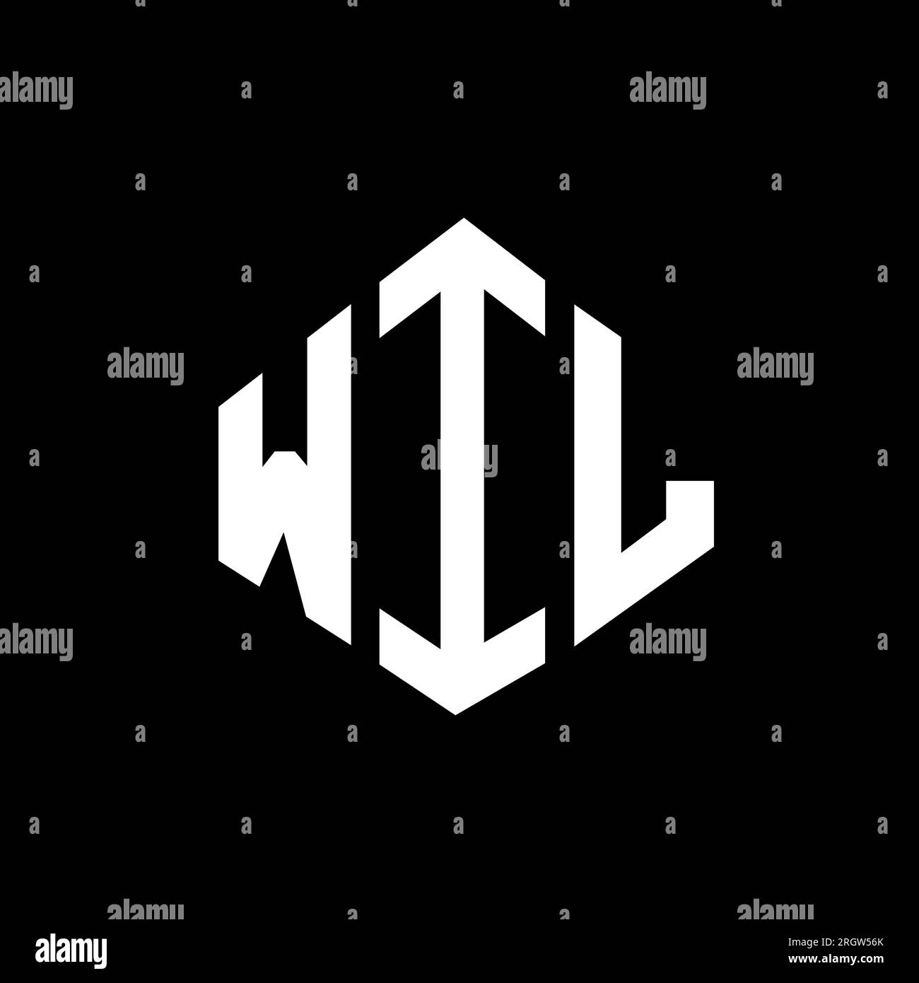 WIL letter logo design with polygon shape. WIL polygon and cube shape ...