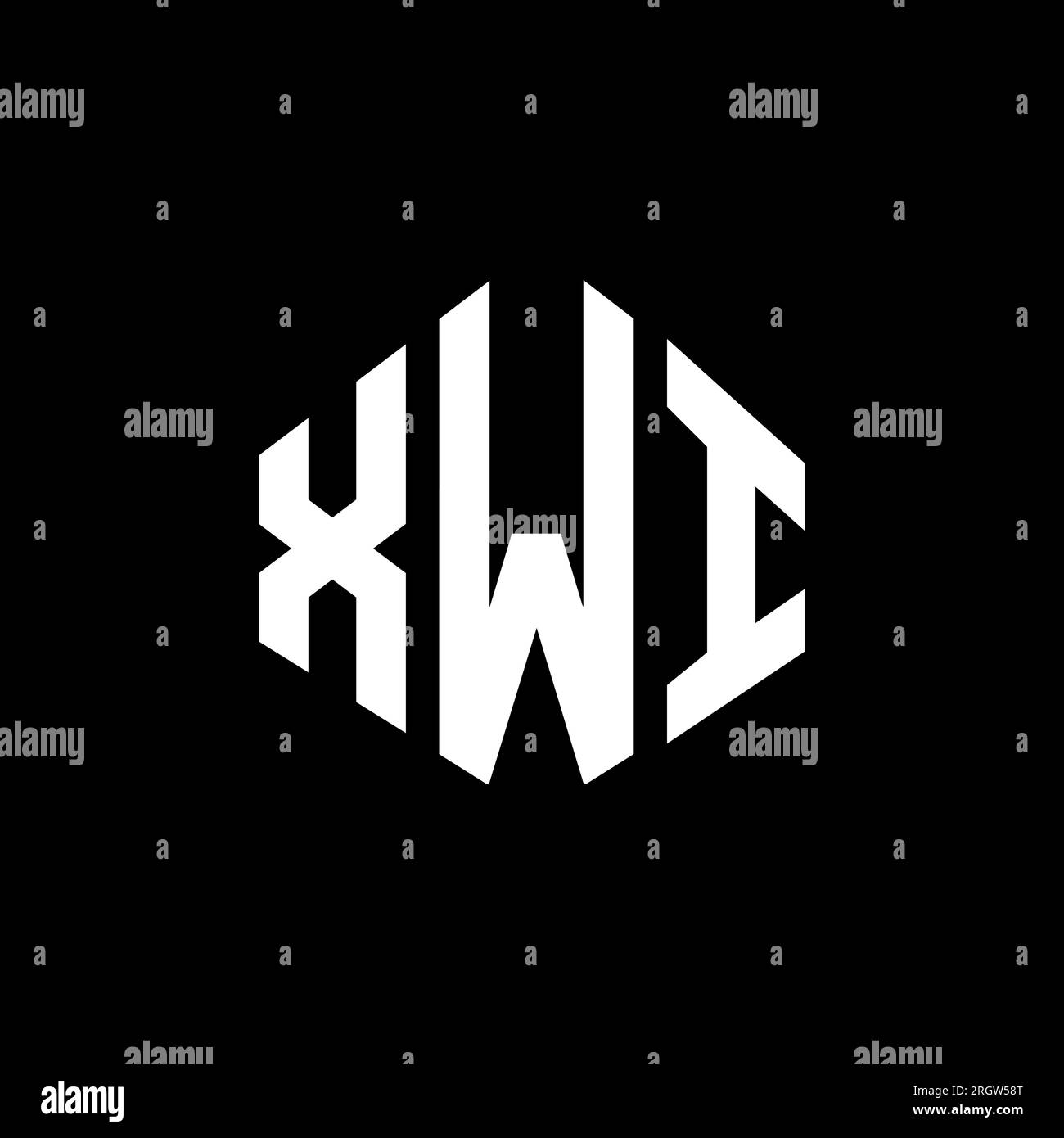 XWI letter logo design with polygon shape. XWI polygon and cube shape ...