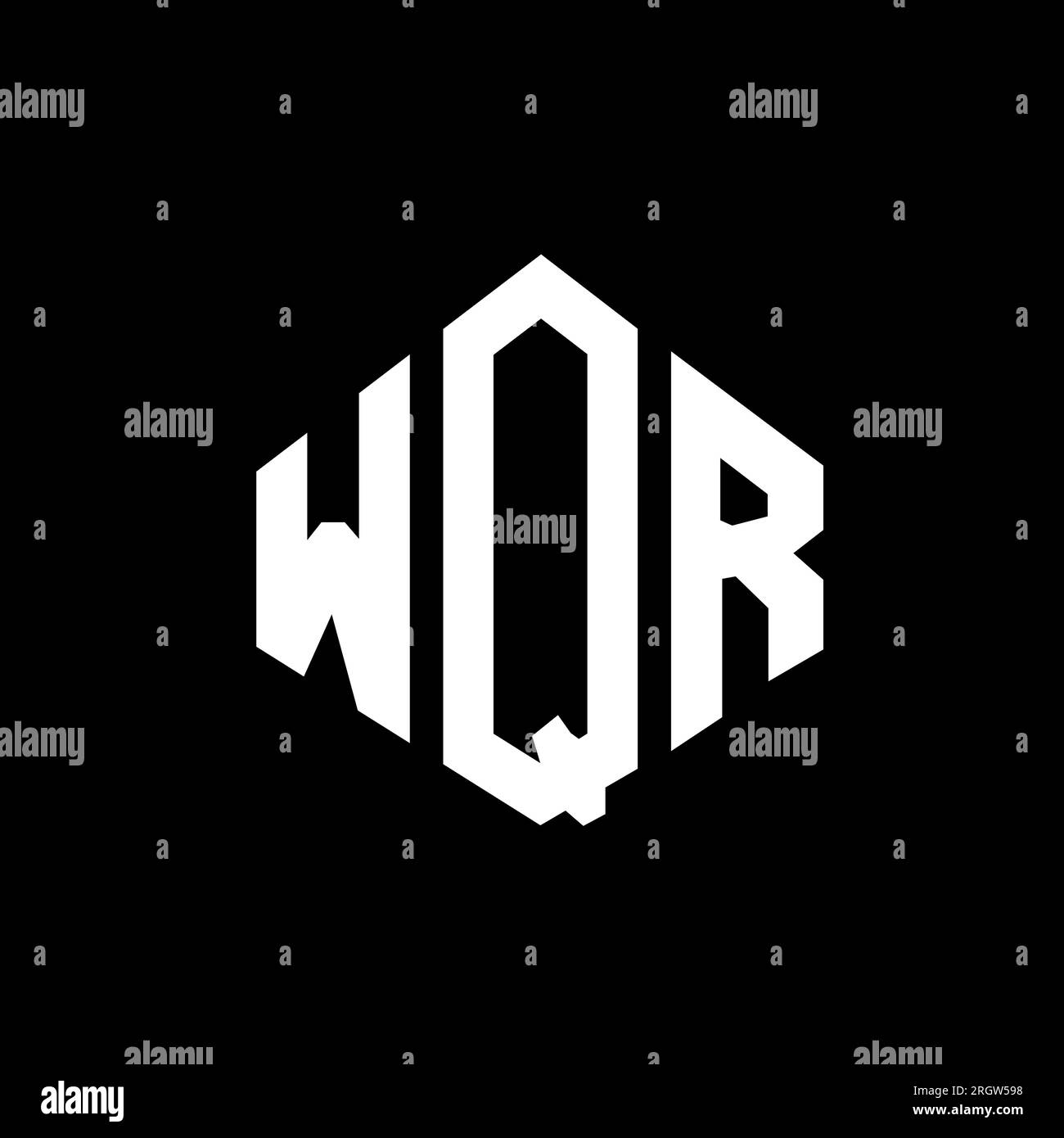 WQR letter logo design with polygon shape. WQR polygon and cube shape ...