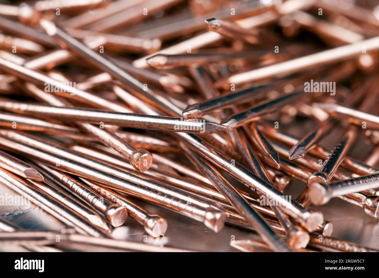 steel nails coated with copper to improve the decorative qualities ...