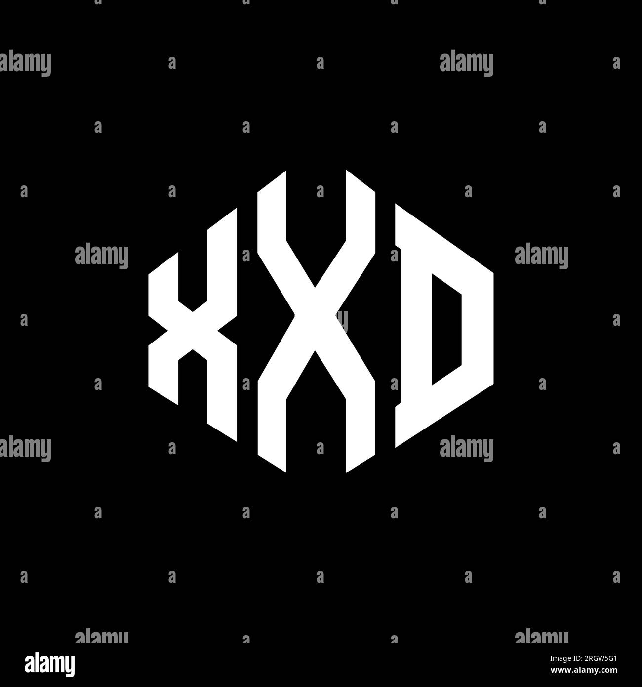 XXD letter logo design with polygon shape. XXD polygon and cube shape ...