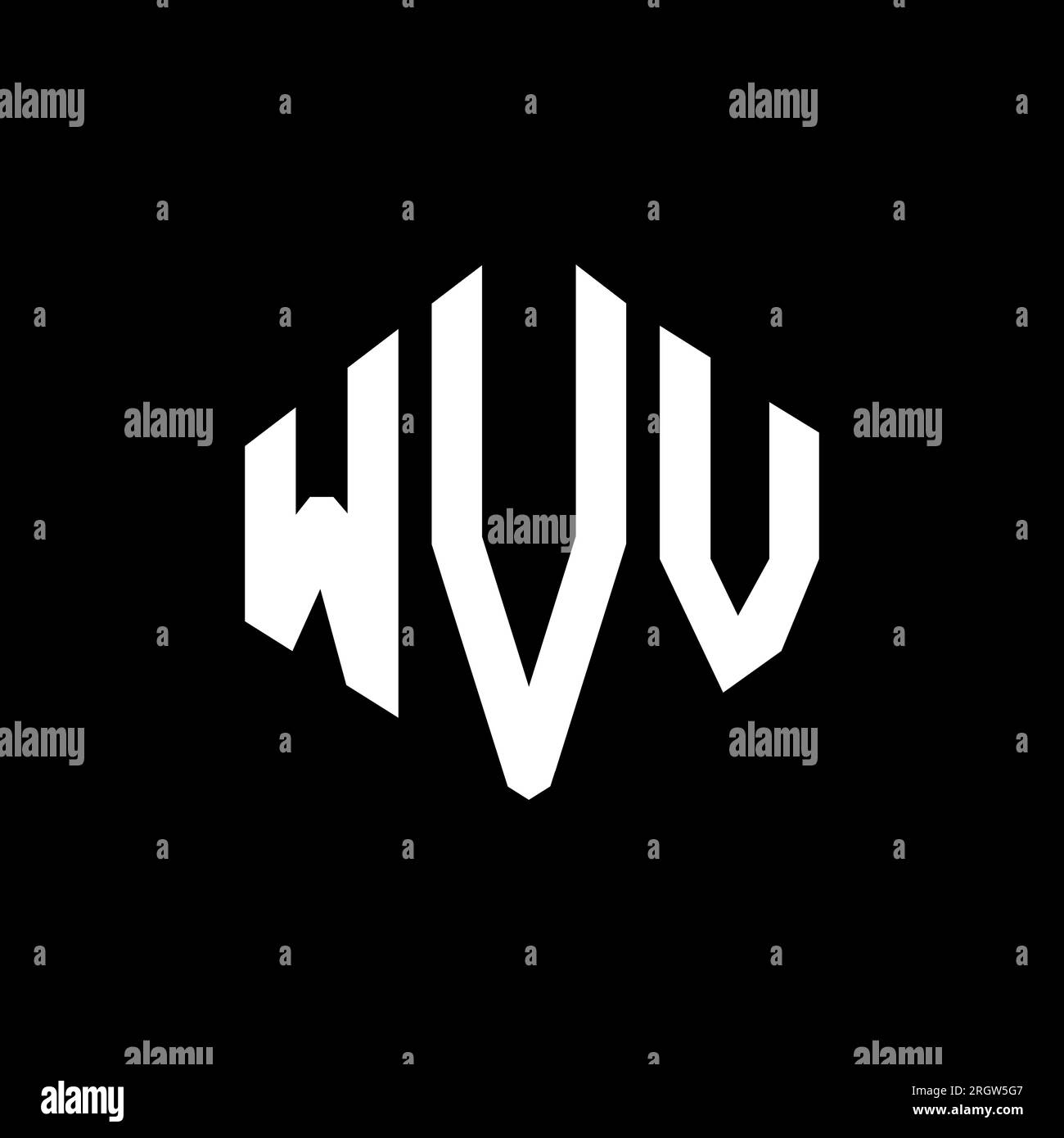 WVV letter logo design with polygon shape. WVV polygon and cube shape ...