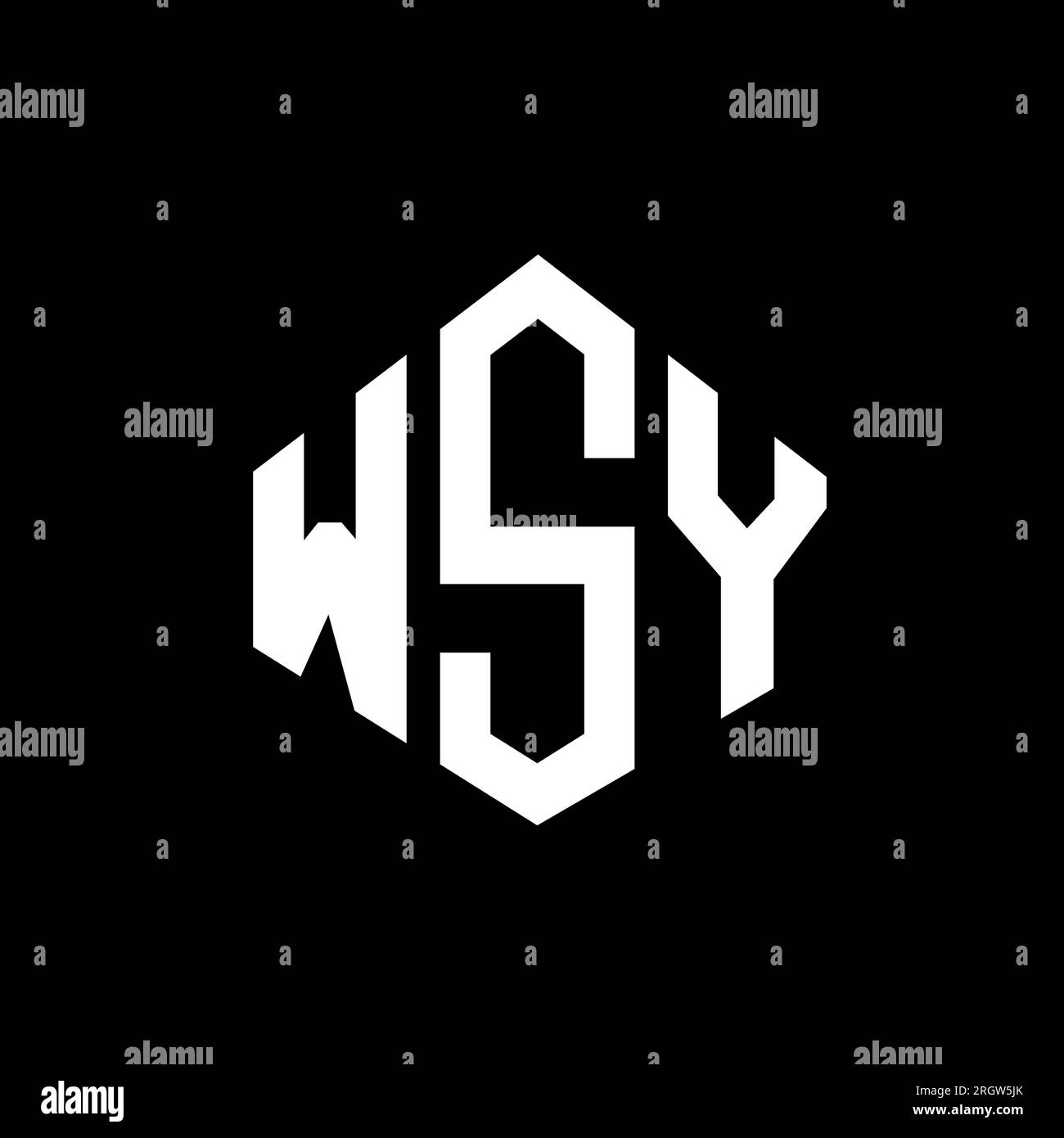 WSY letter logo design with polygon shape. WSY polygon and cube shape ...