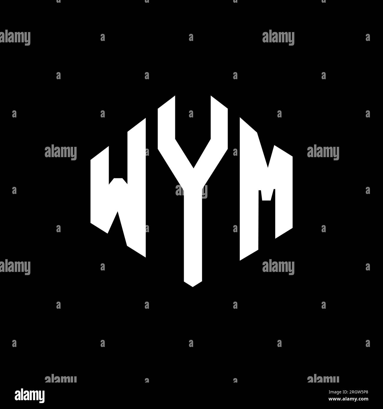 WYM letter logo design with polygon shape. WYM polygon and cube shape ...
