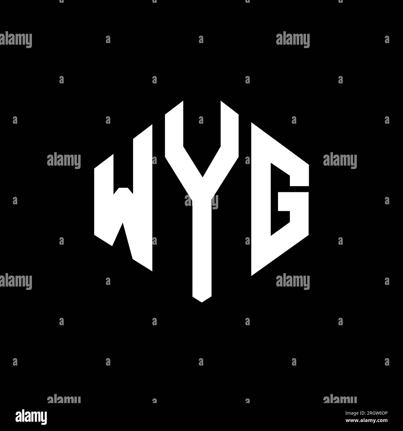 WYG letter logo design with polygon shape. WYG polygon and cube shape ...